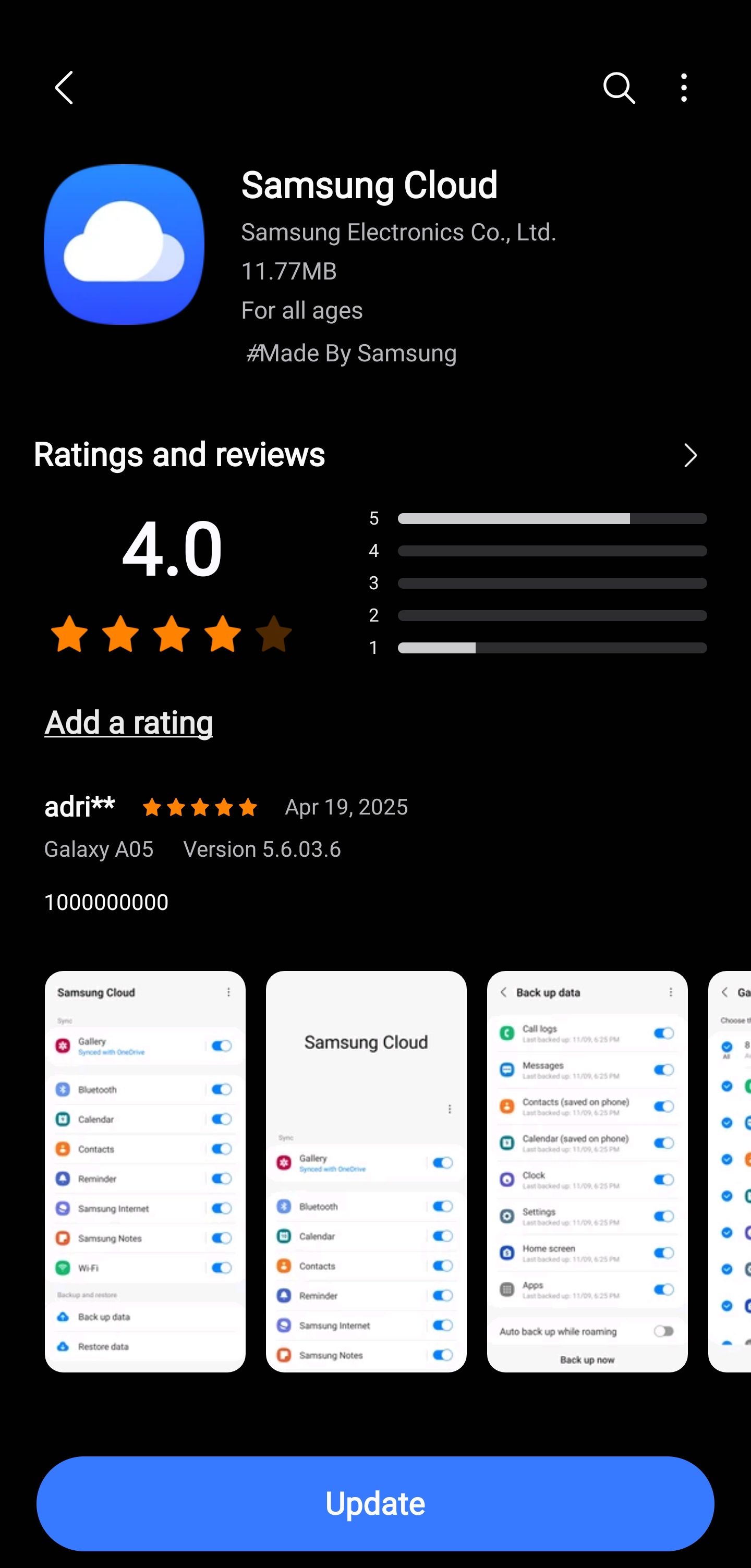 Actualización Samsung Cloud - Samsung Members