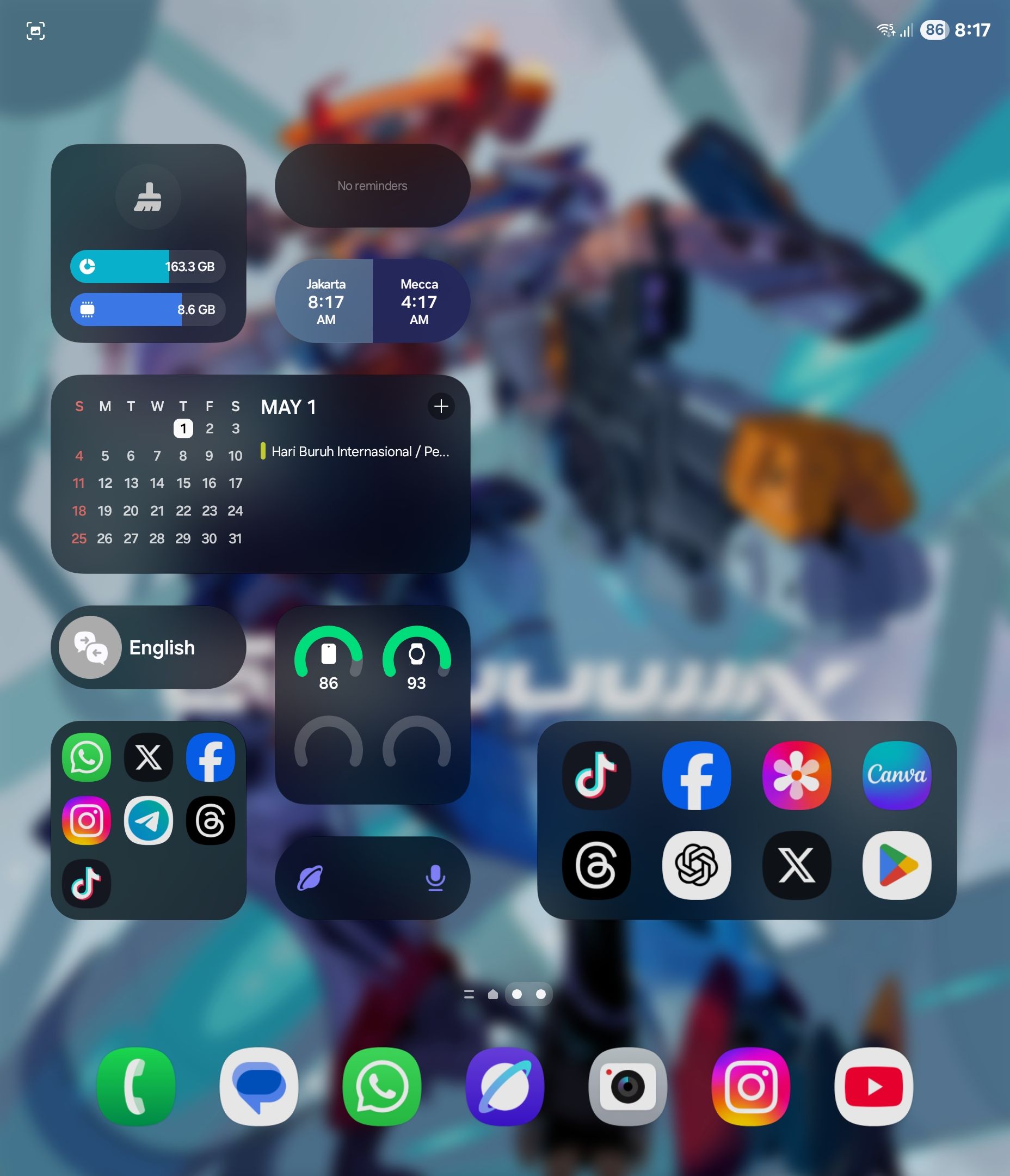 Ukuran Icon Widget Suggest Apps One UI 7 - Samsung Members
