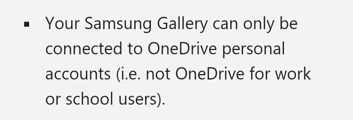 Samsung Gallery sync with Onedrive for Business - Samsung Members