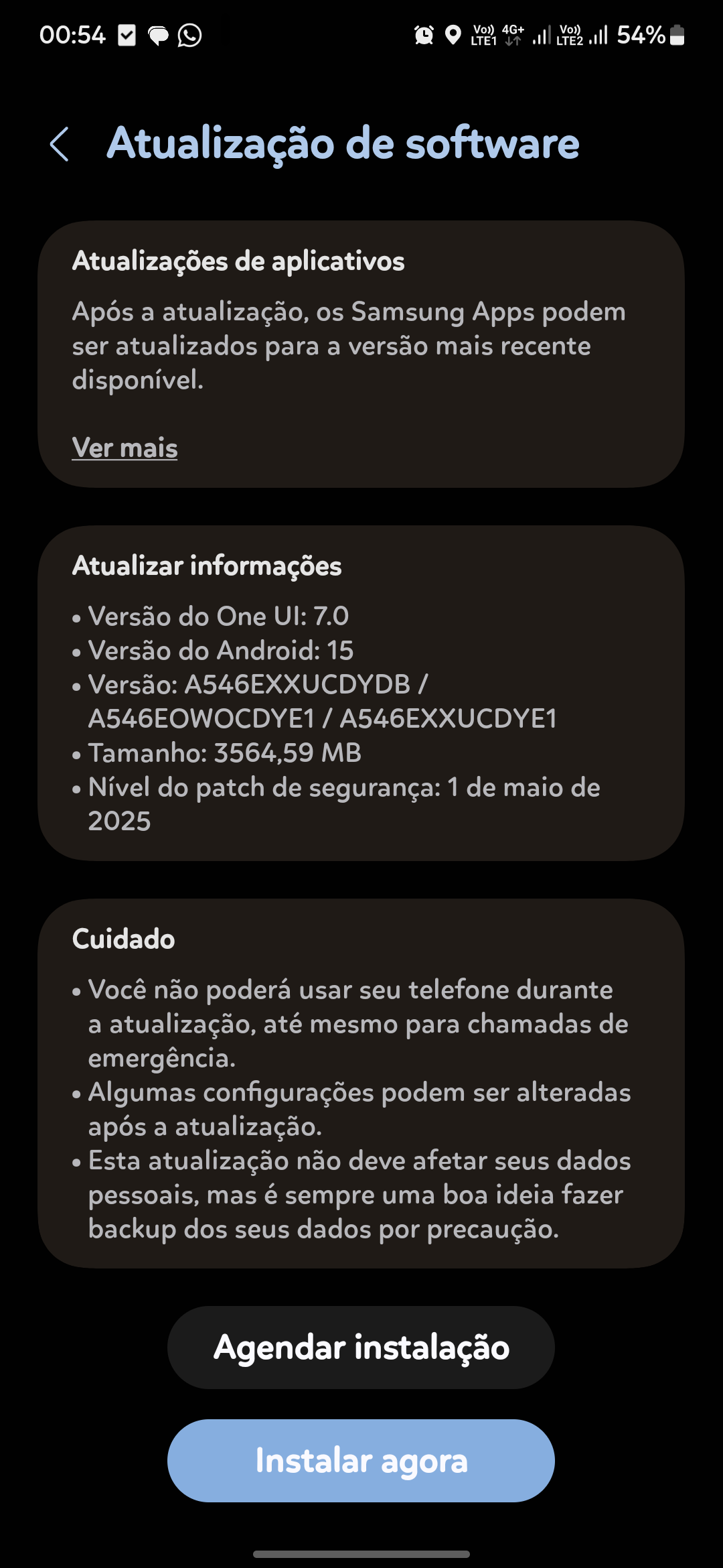 A54 - One UI 7.0 - Samsung Members
