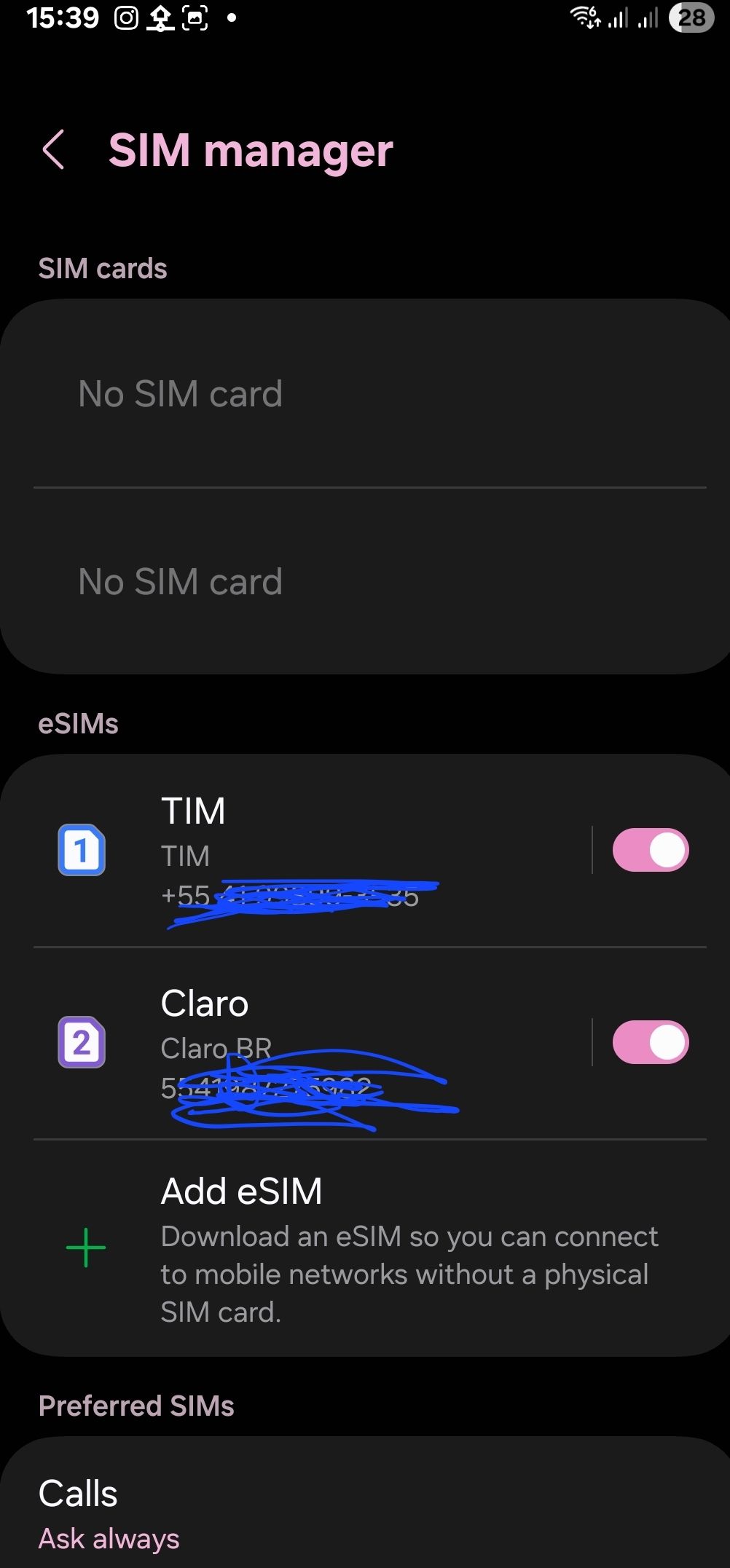 Dual Esim ao mesmo tempo S25 - Samsung Members