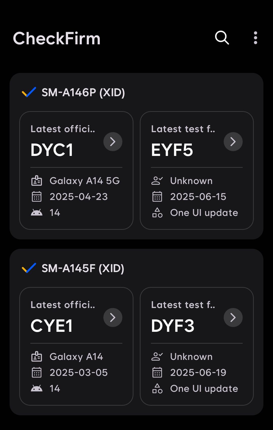 📢 [Update Info One UI 7 – A14 4G & A14 5G XID] - Samsung Members