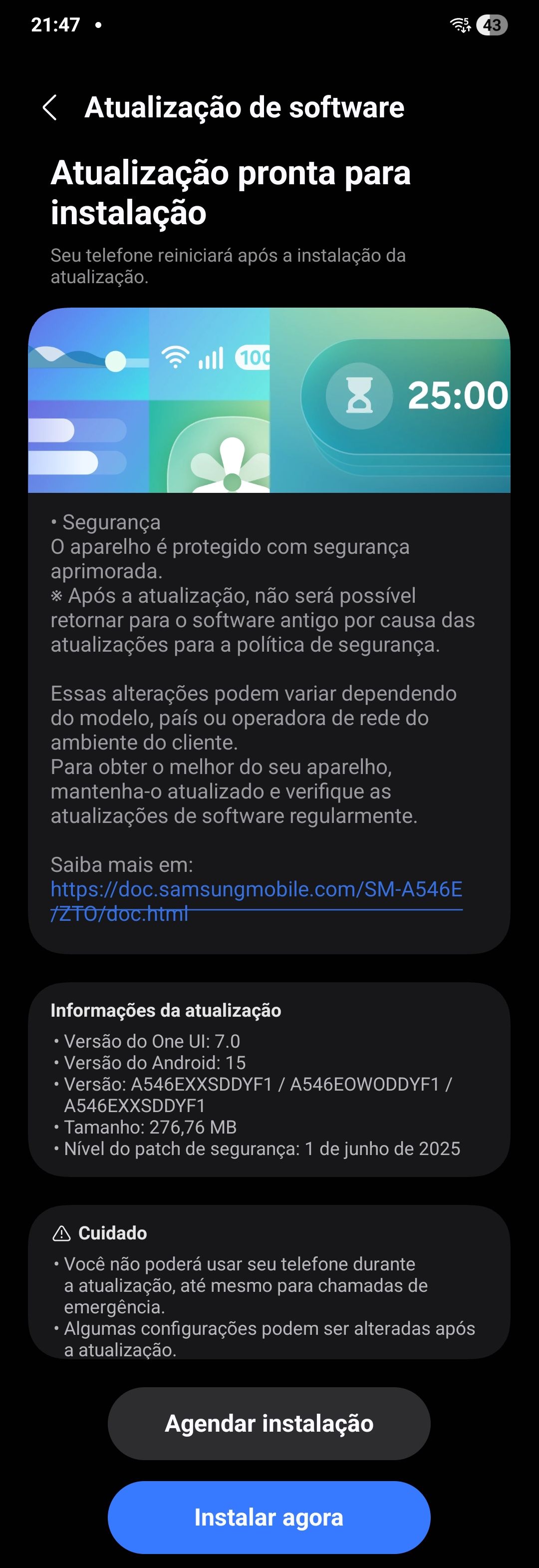 Galaxy A54 recebe patch de Junho no Brasil. - Samsung Members