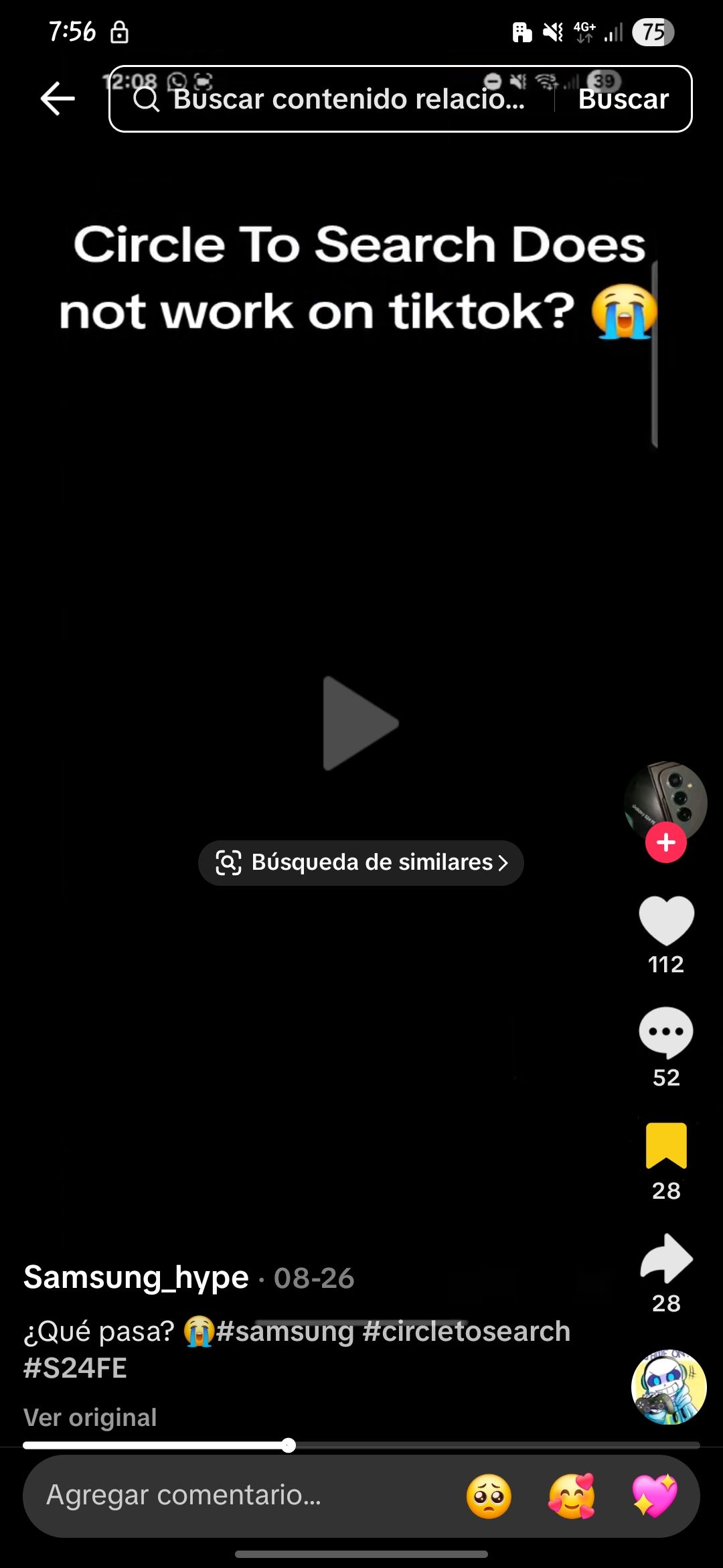 Circle to Search en tik tok - Samsung Members