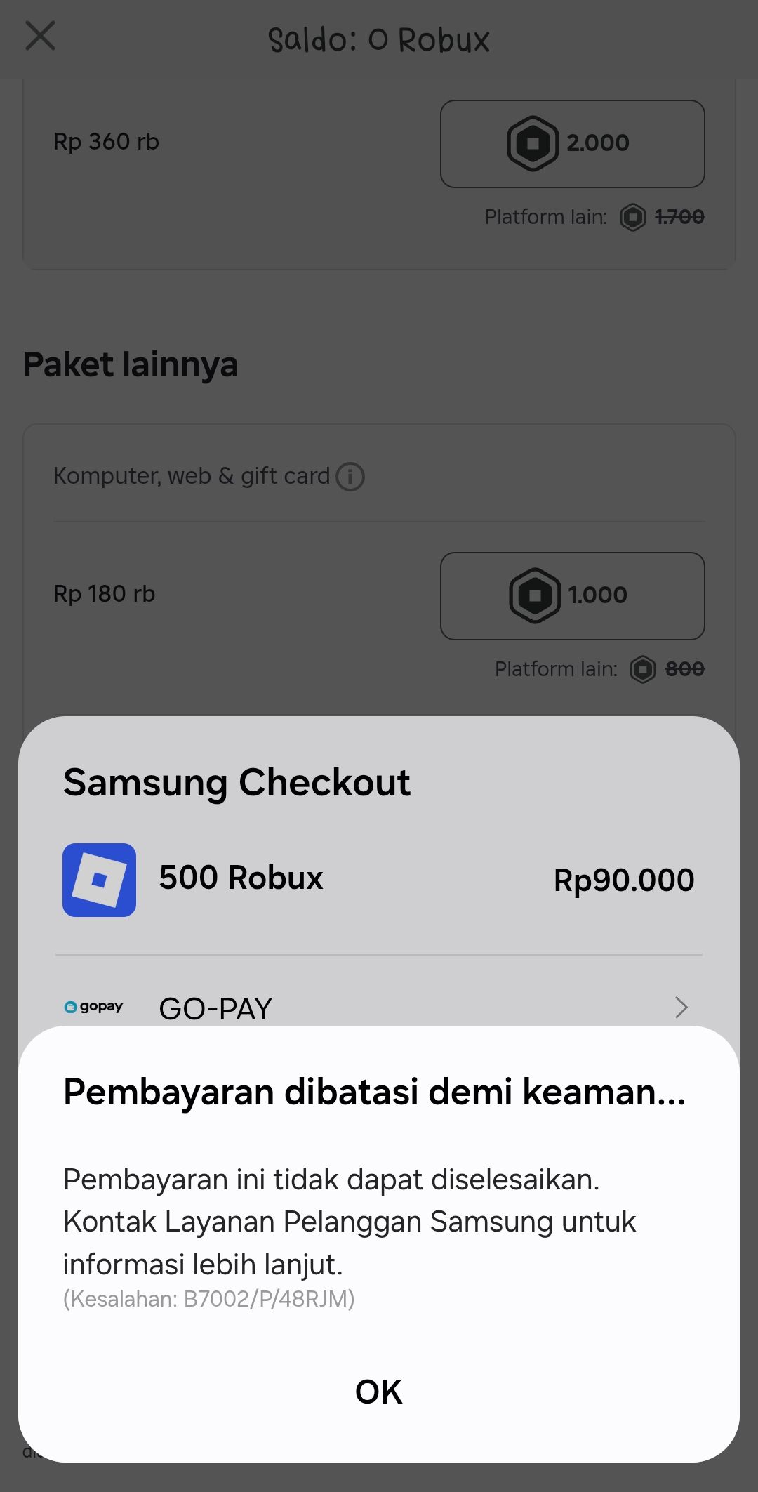 Pembayaran Top Up Roblox dengan Gopay melalui Sams... - Page 3 ...