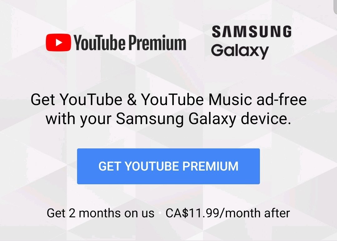 YouTube Premium Promo - Samsung Members