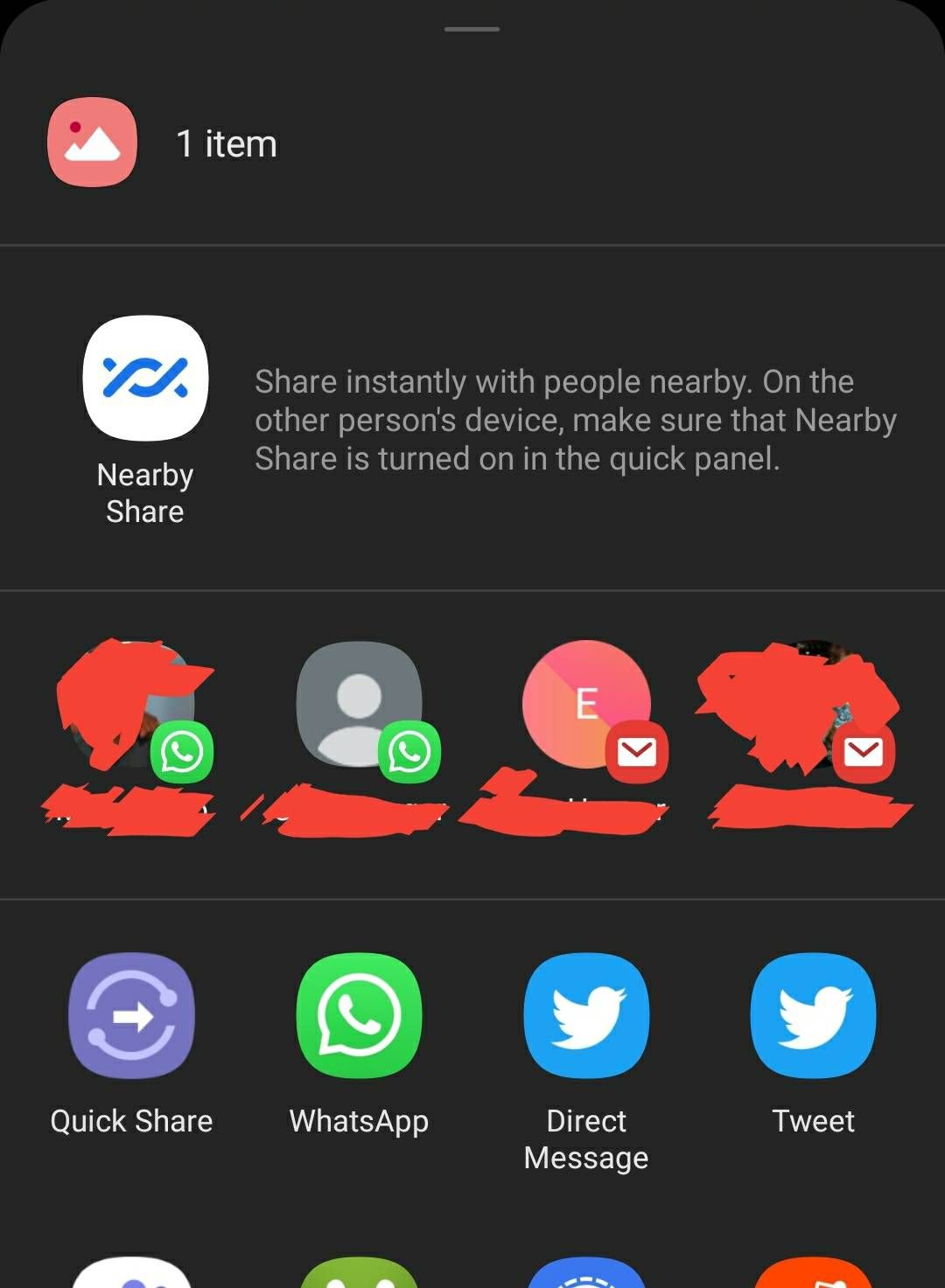 Sharing Dialog screen - Samsung Members