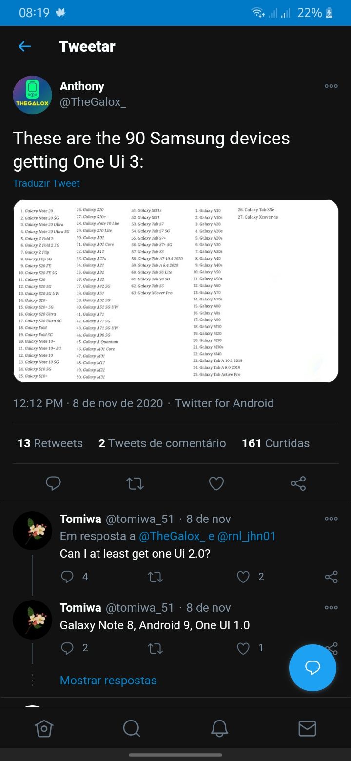Confiram quais Galaxys devem receber o Android 11 ... - Samsung Members