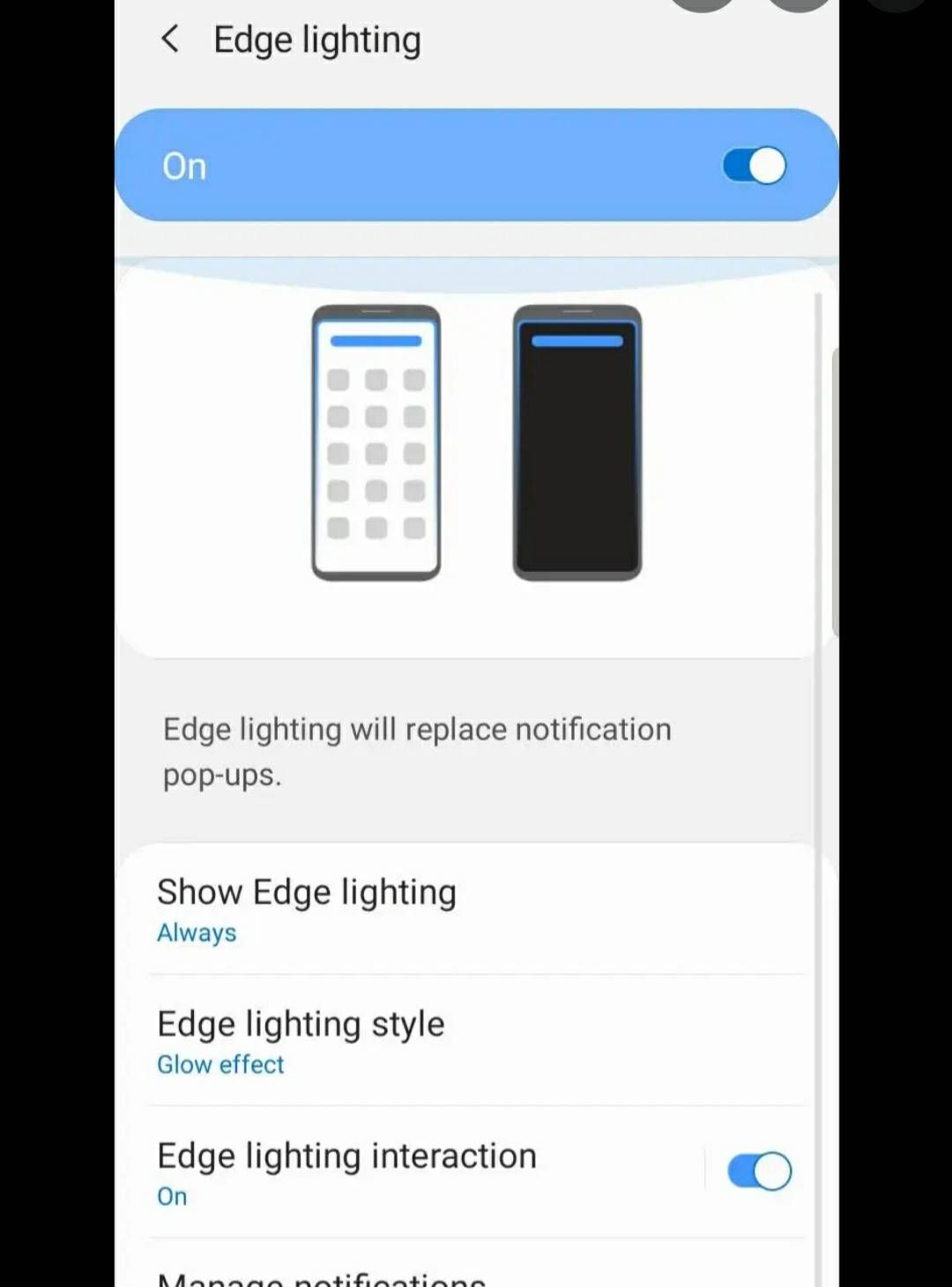 Edge Lightning Interaction missing - Samsung Members