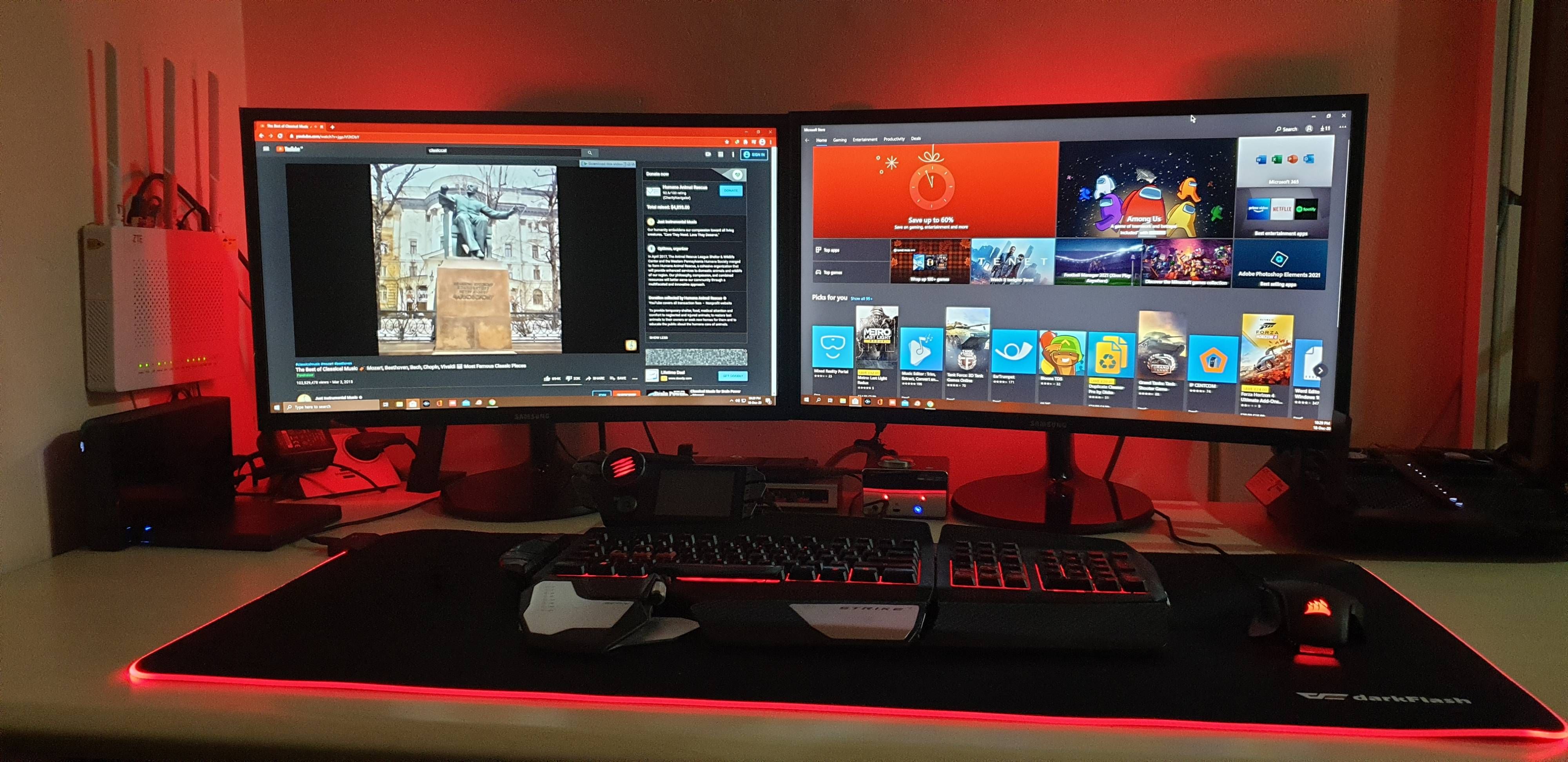 My Gaming computer room dual monitor - Samsung Members