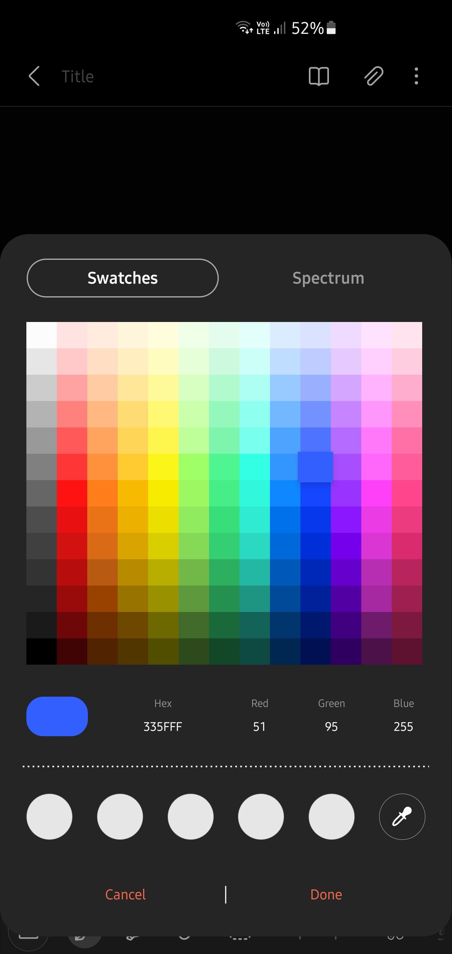 Selección de color/ color de relleno - Samsung Members