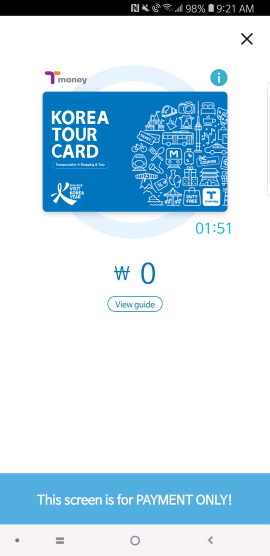 T-Money Tourist card now available NFC - Samsung Members