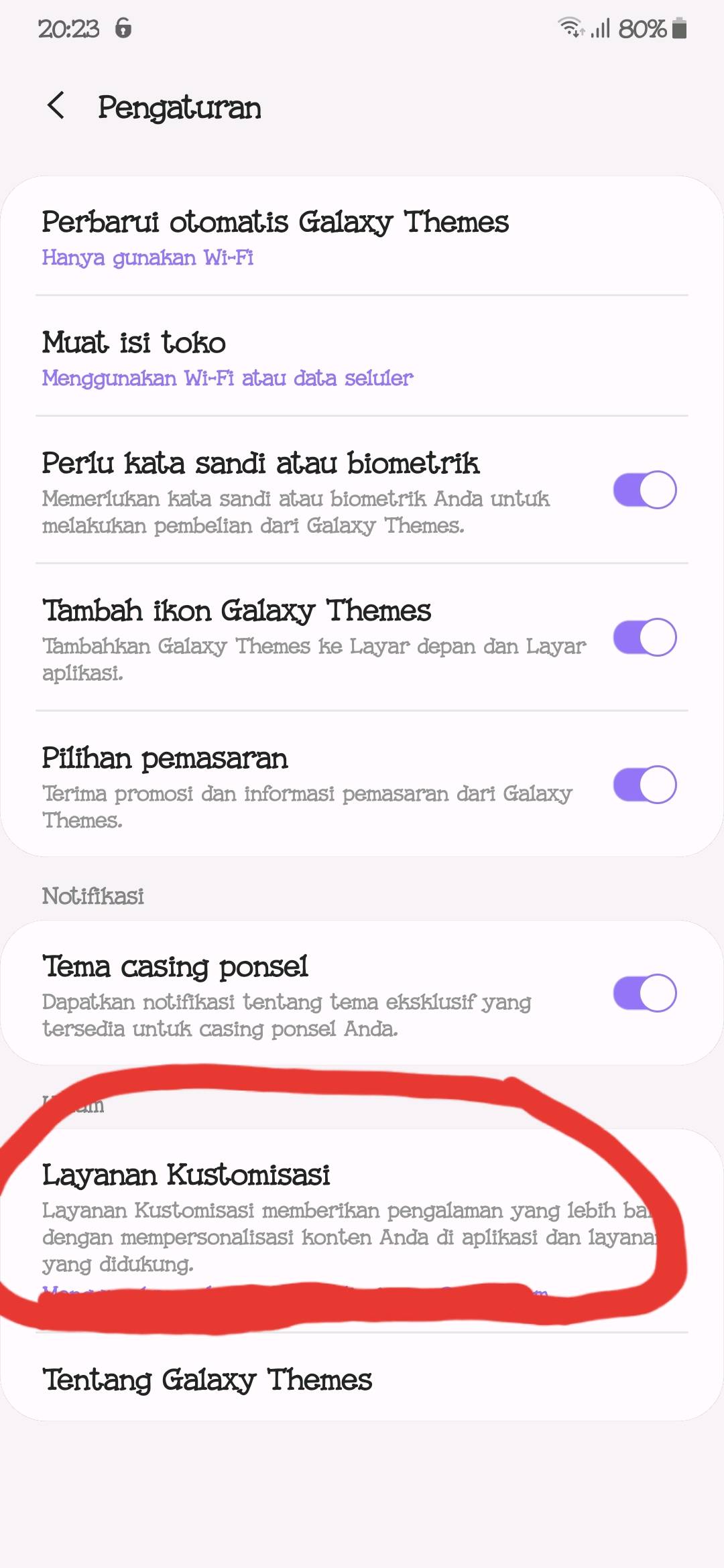 Layanan Kustomisasi Samsung Members