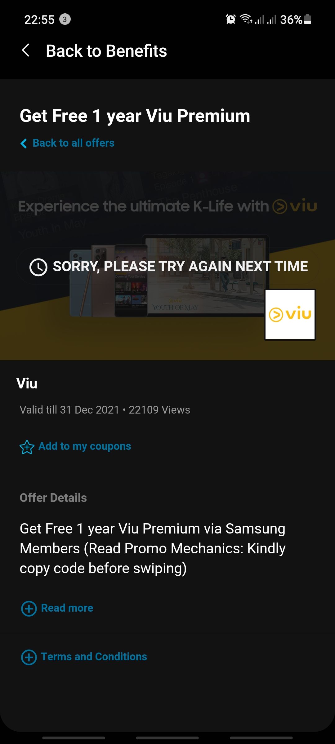 Get 1 year FREE VIU Premium via Samsung Members! - Samsung Members