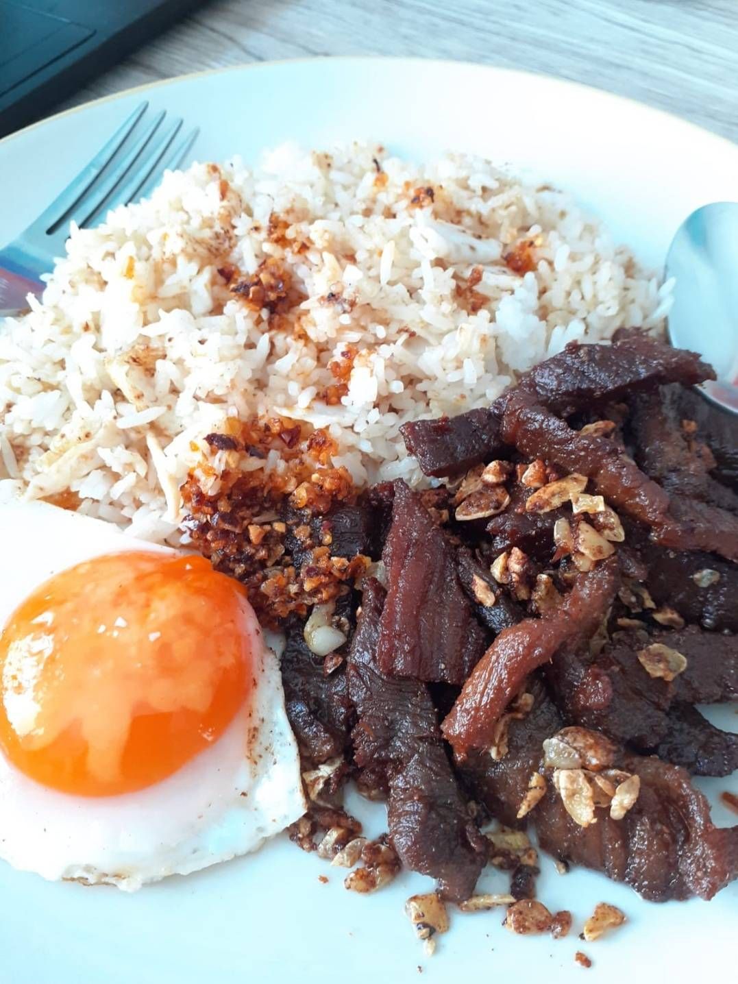 Fried garlic beef & rice with egg🤤 - Samsung Members