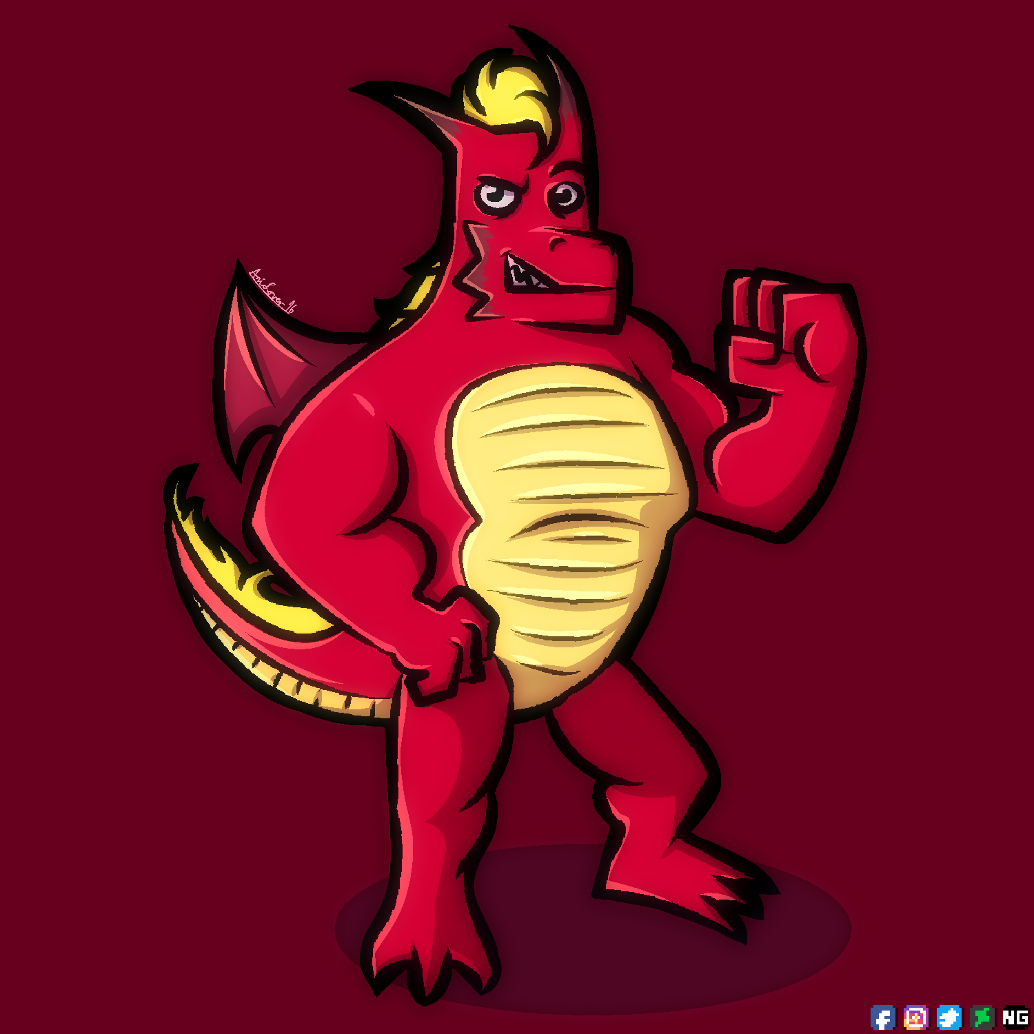 Cartoon Style Buff Dragon - Samsung Members