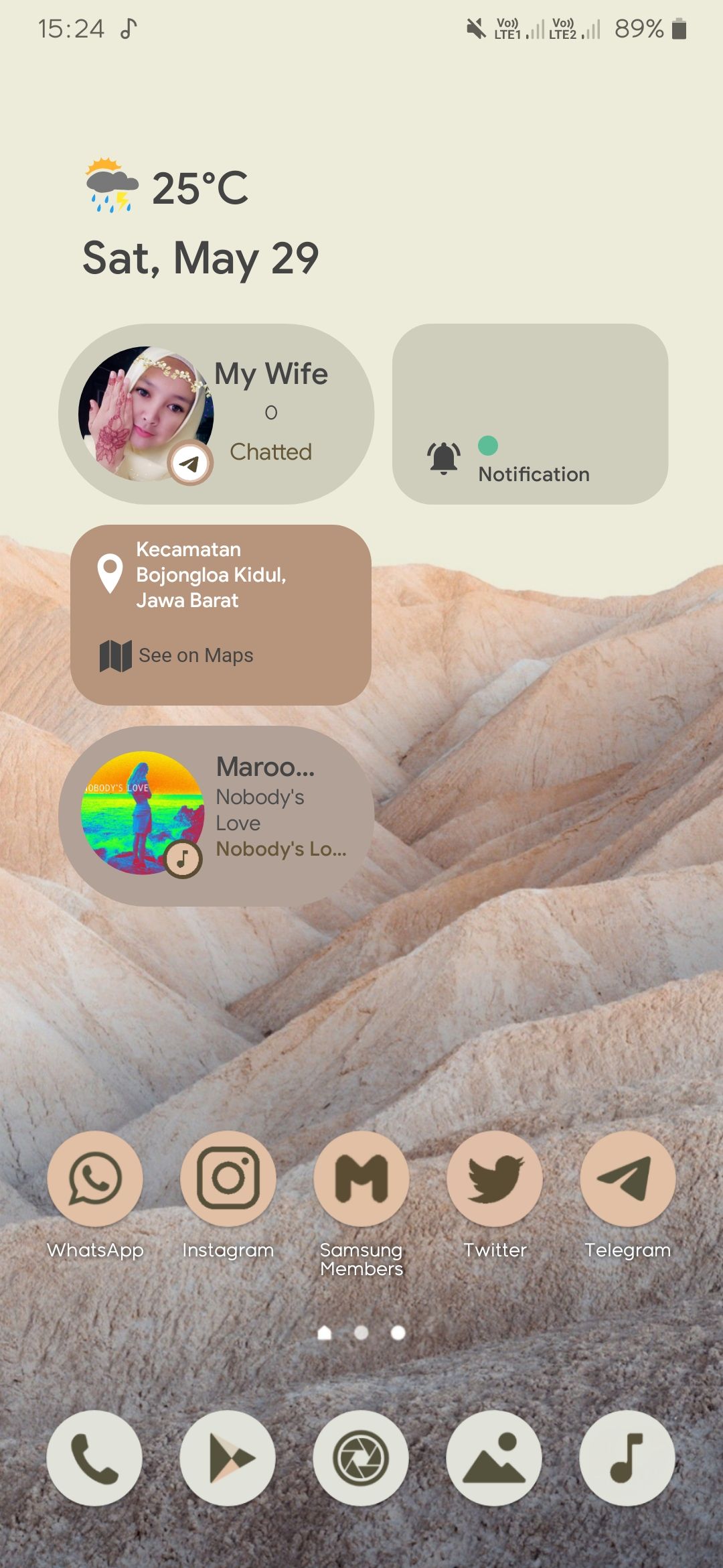 Android 12 home screen style dengan widget foto wa... - Samsung Members