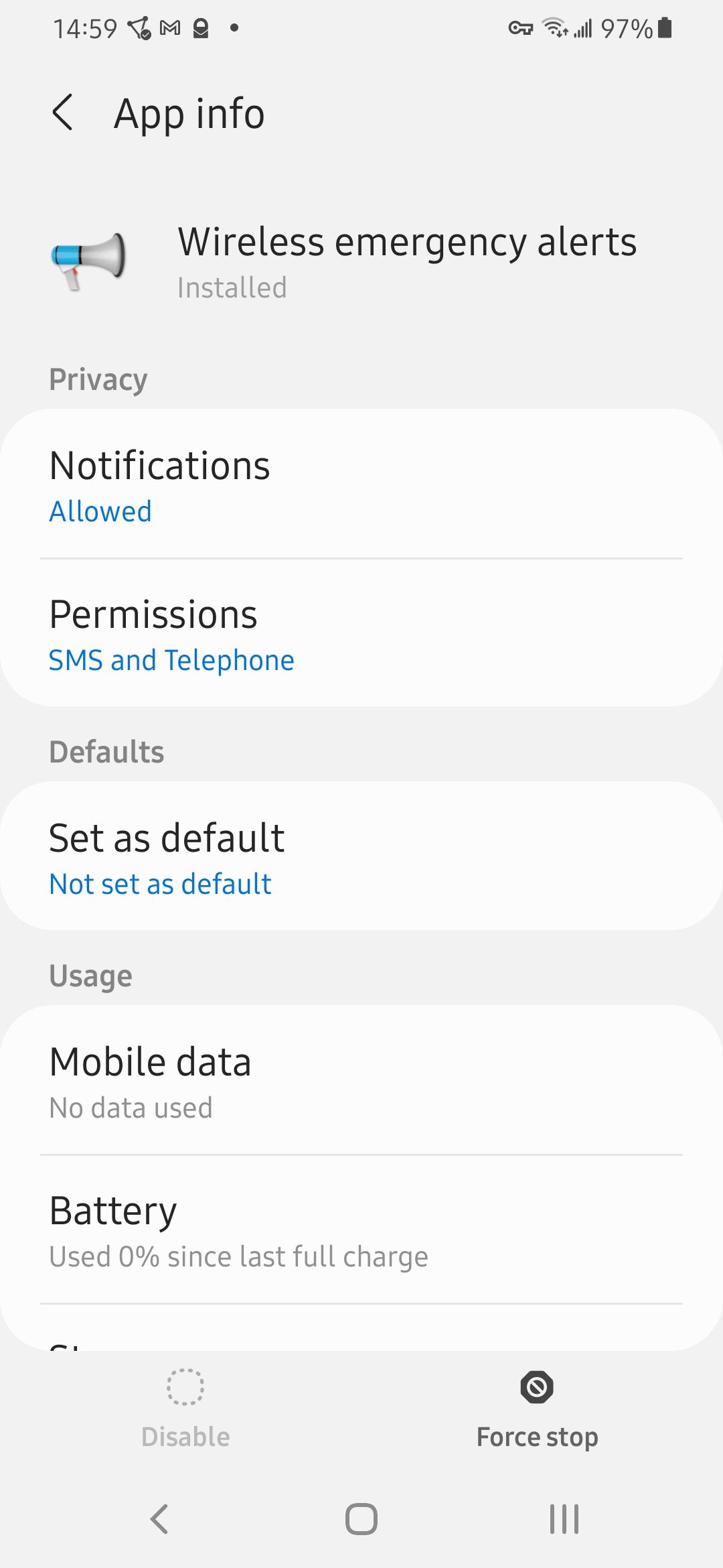 Wireless emergency alert - Samsung Members