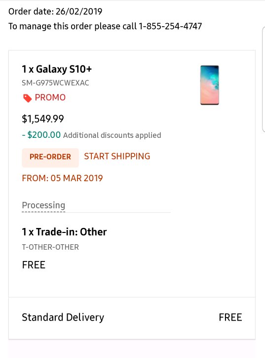 s10 preorder status - Samsung Members