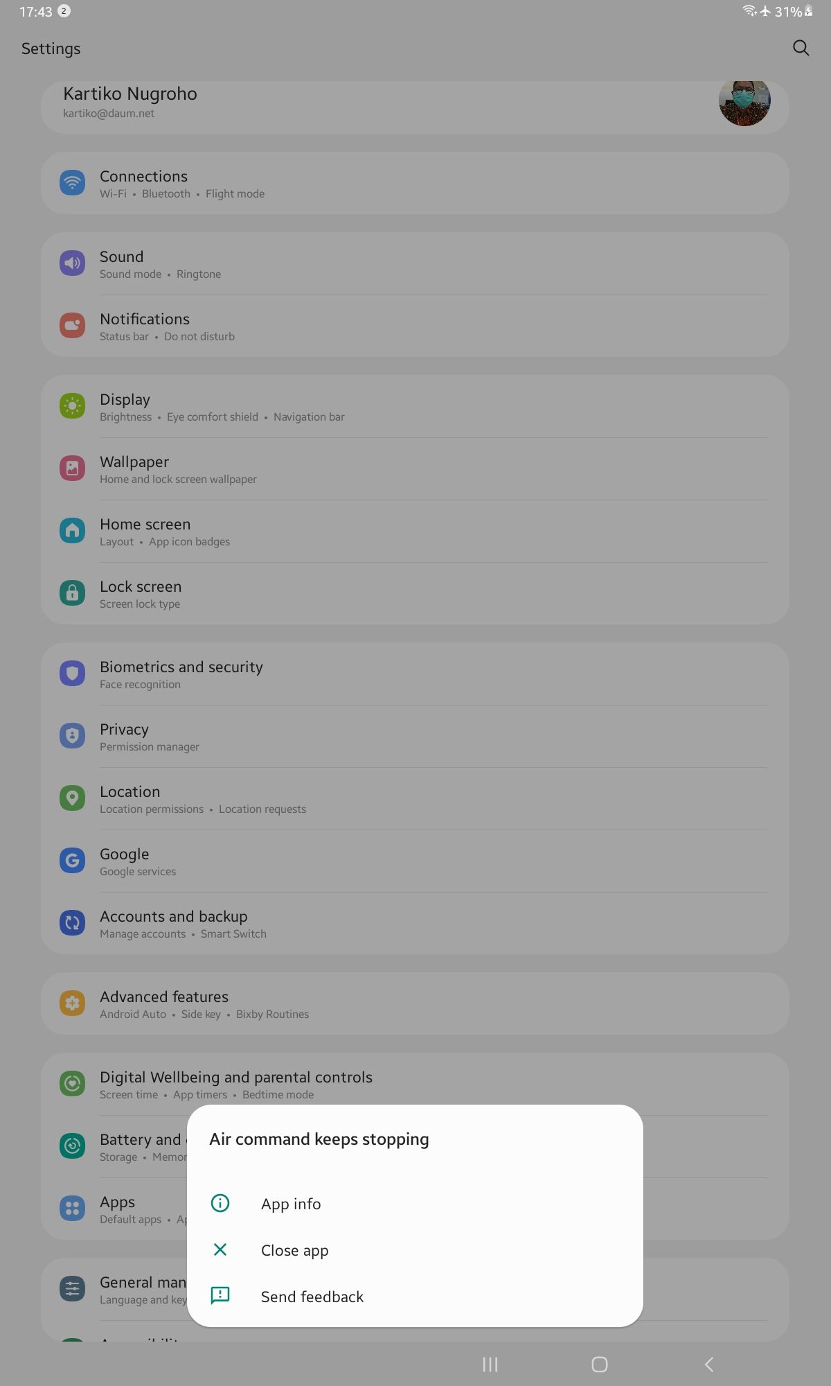 Air command galaxy tab s6 lite crash - Samsung Members