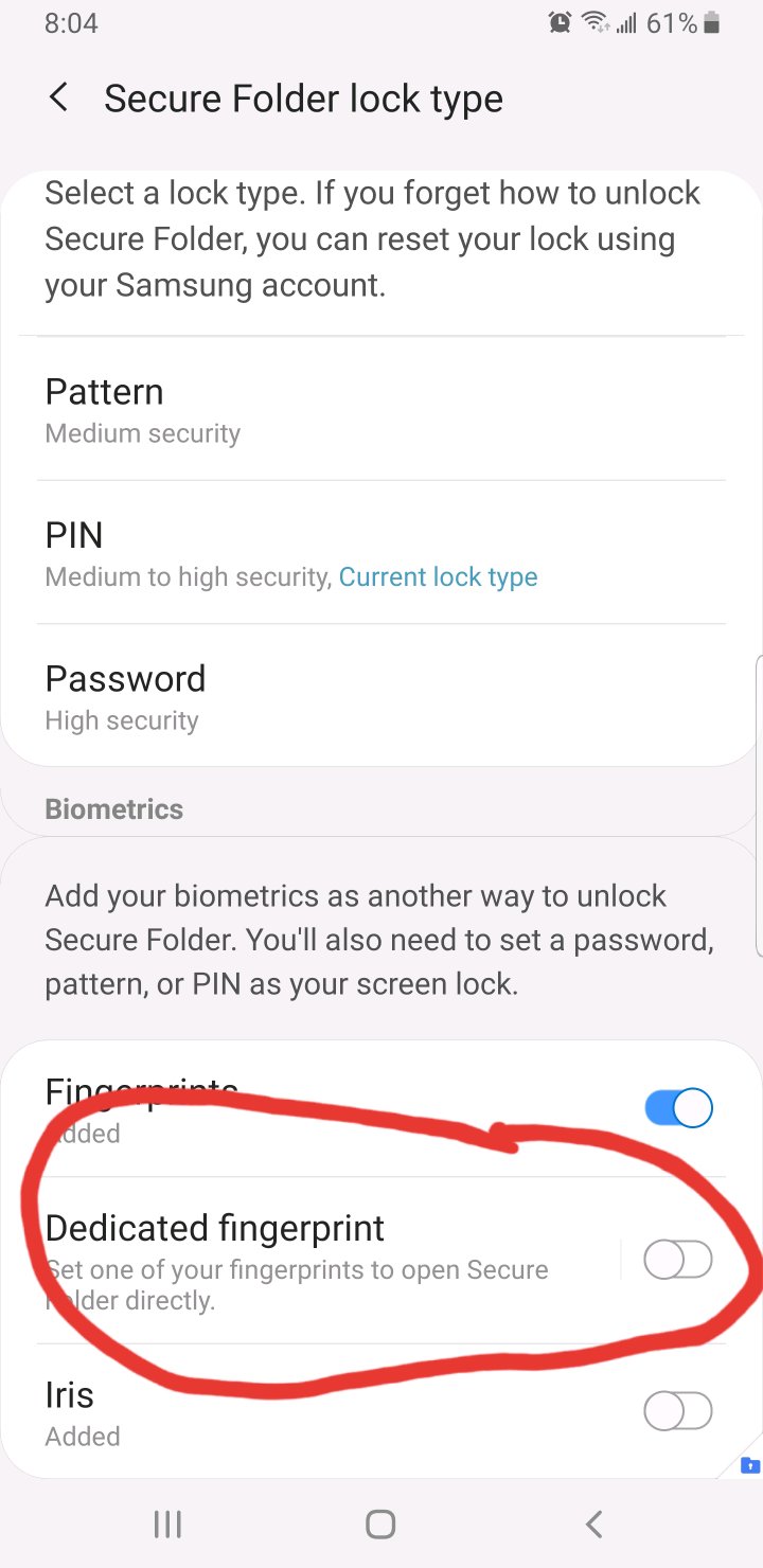 Secure Folder randomly pops up when unlocking phon... - Samsung Members Secure Folder randomly pops up when unlocking phon... - Samsung Members