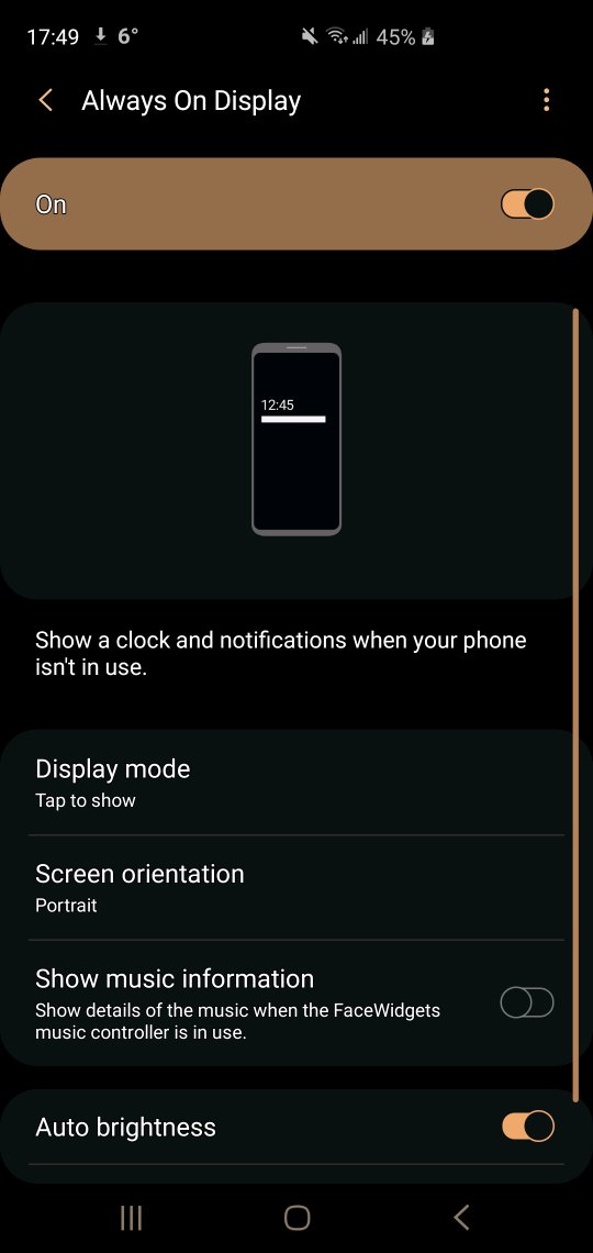 Always on screen - Samsung Members