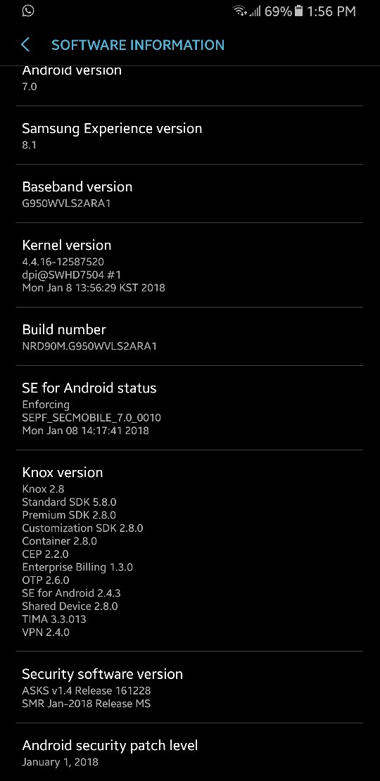 S8 Bell Canada Security Update Available - Samsung Members