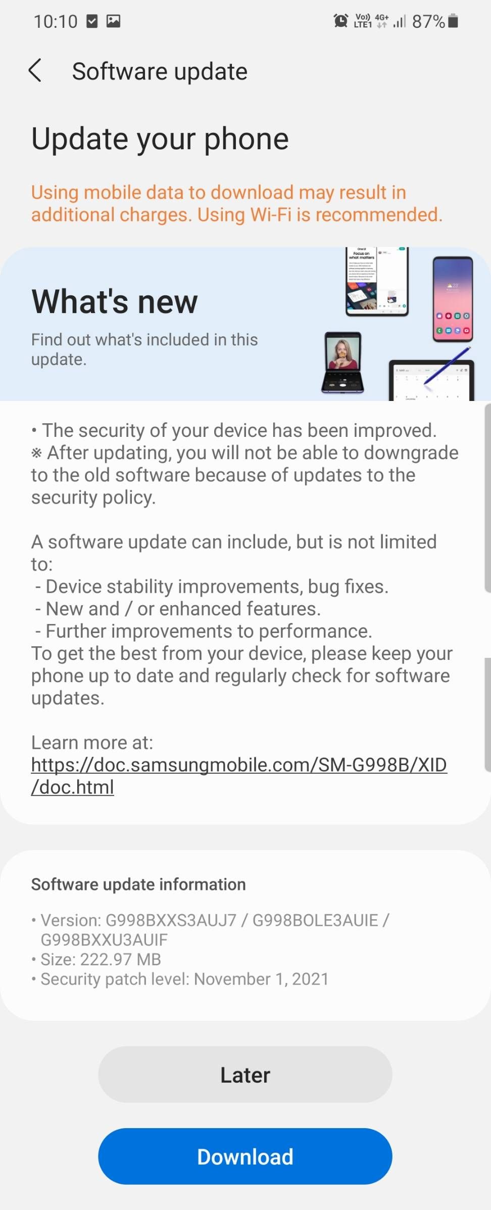 [UPDATE Software] Galaxy S21 Ultra 5G (SM-G998B) R... - Samsung Members