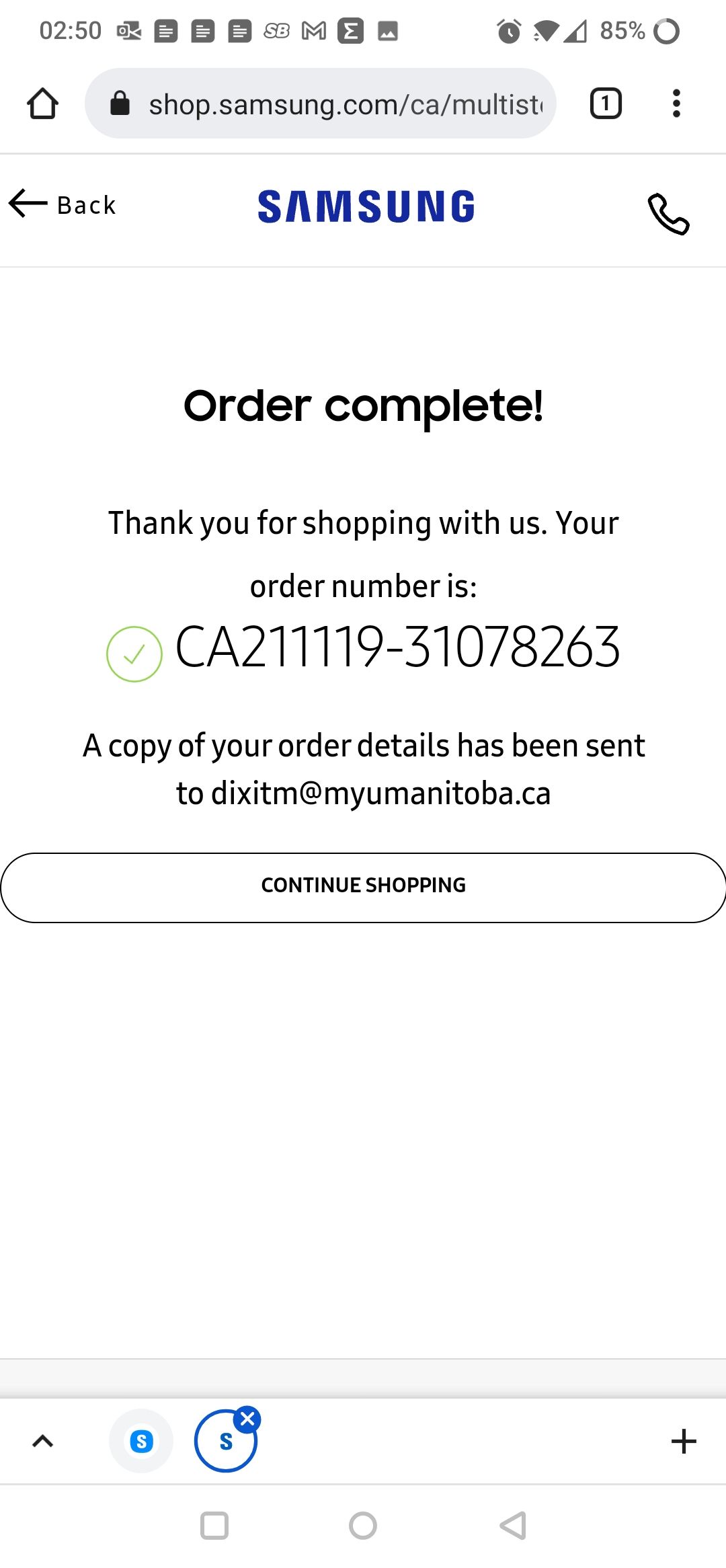 Solved: No order number or email - Samsung Members