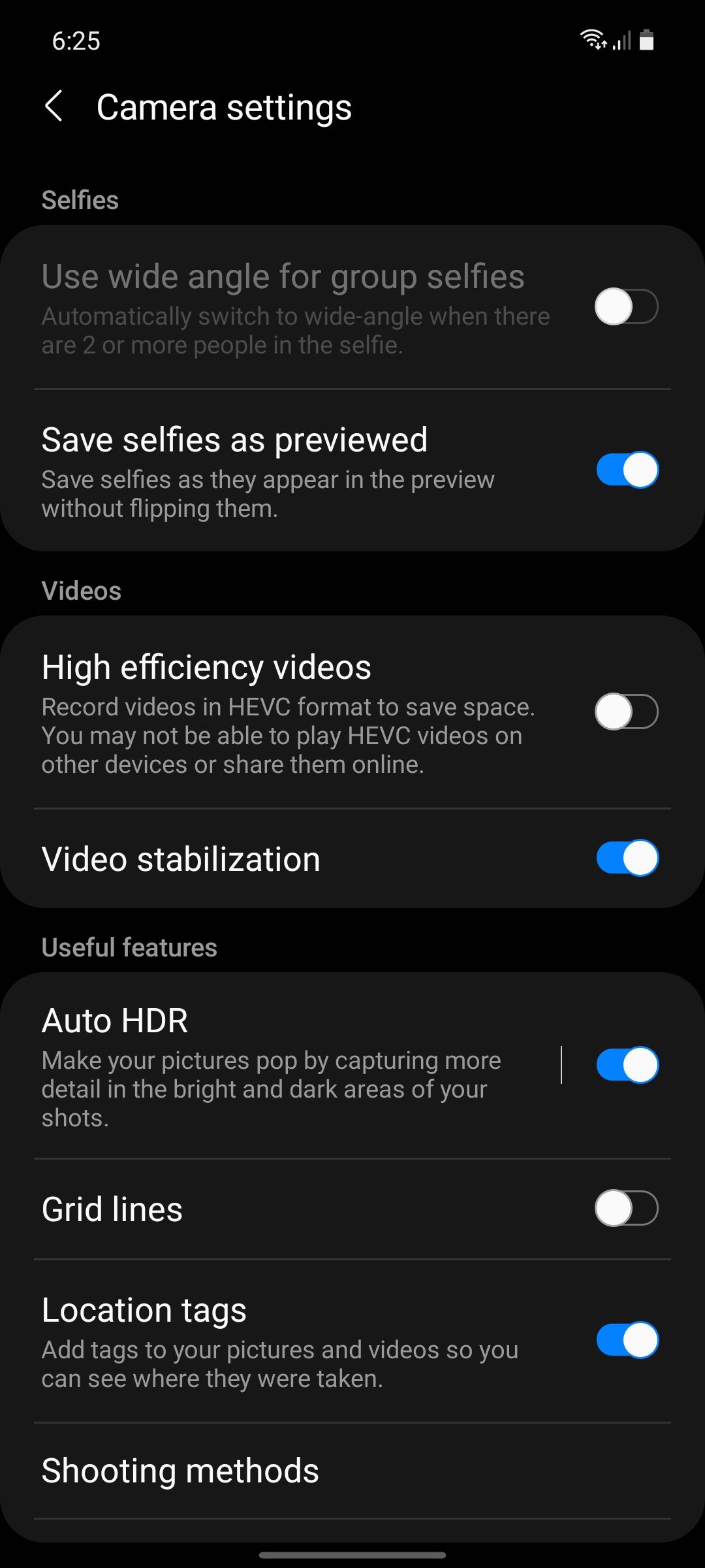 CAMERA SETTING - Samsung Members