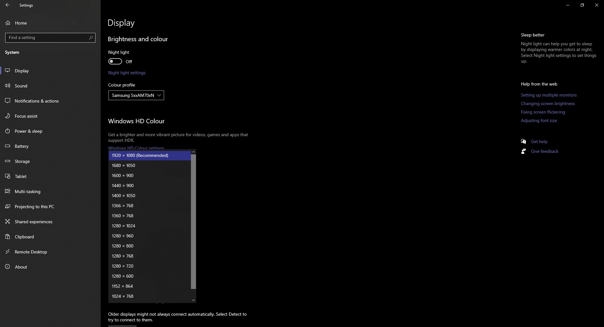 Samsung 32 inch M7 UHD monitor resolution on Windo... - Samsung Members