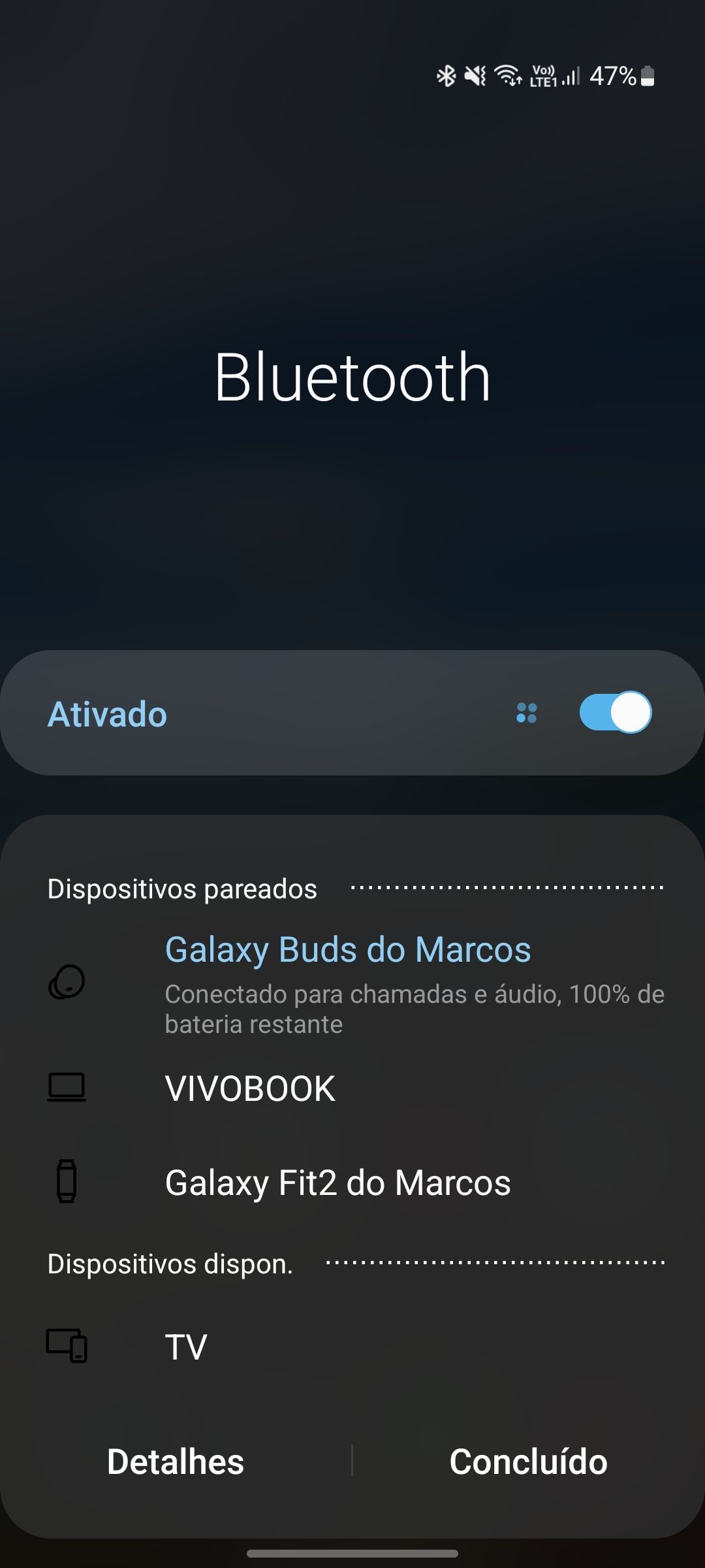 Ícones dos dispositivos Bluetooth - Samsung Members