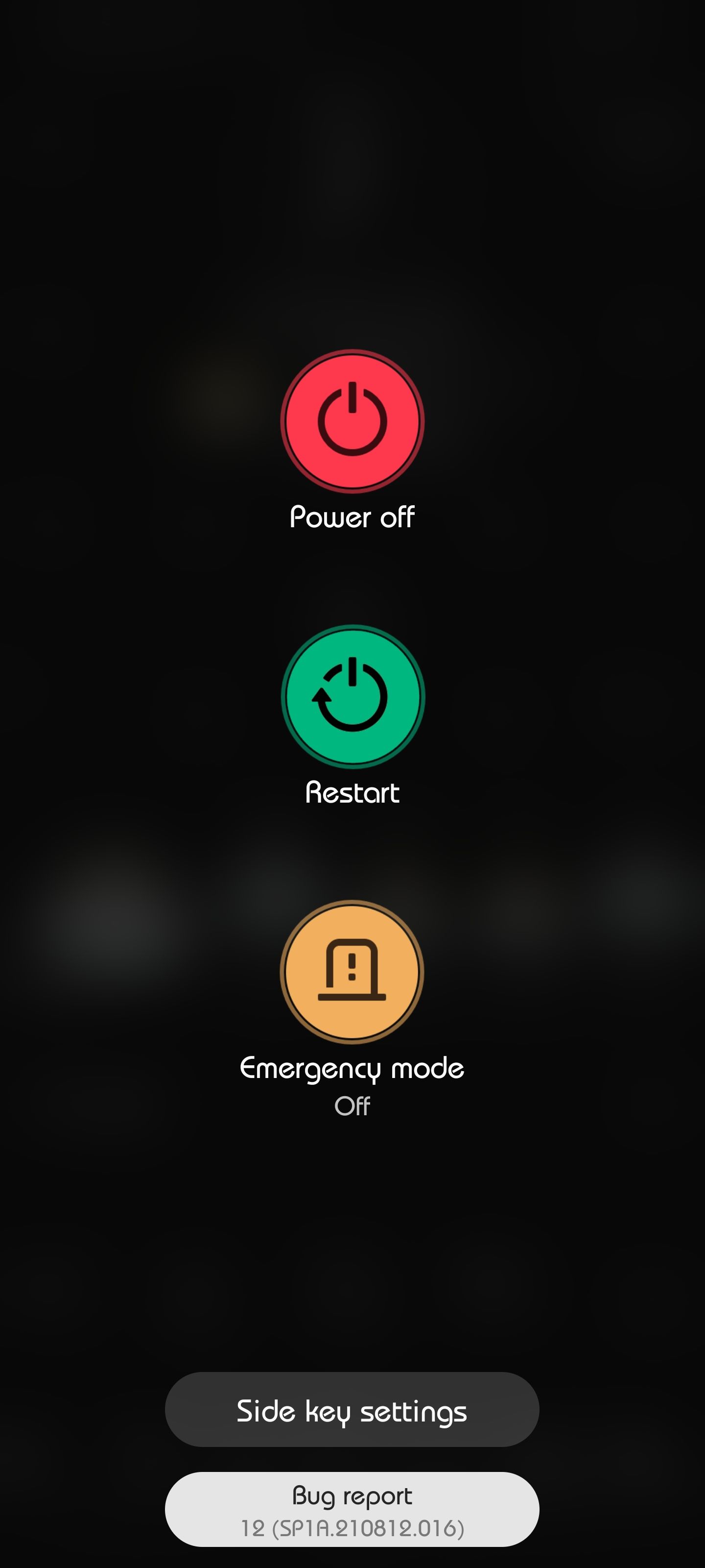 Round ' Turn Off ' tab colour (A52 5g) - Samsung Members