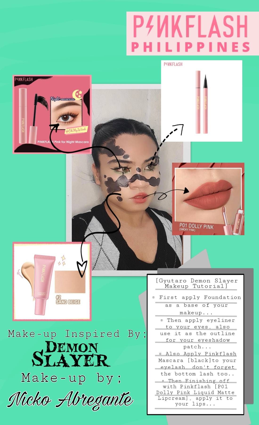 Demon Slayer Gyutaro Inspired Makeup Look - Samsung Members