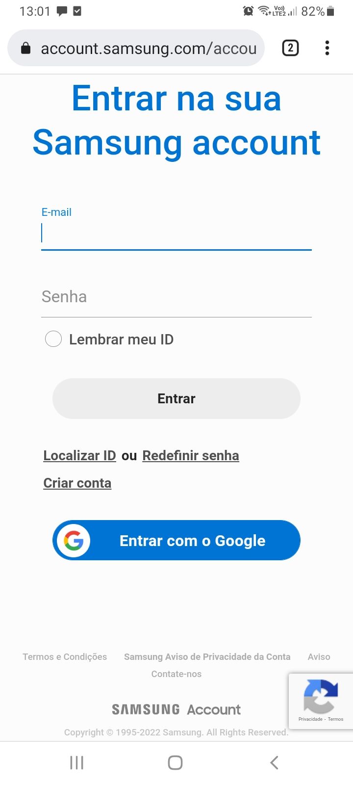 onde encontro o "código de backup" da conta samsun... - Samsung Members