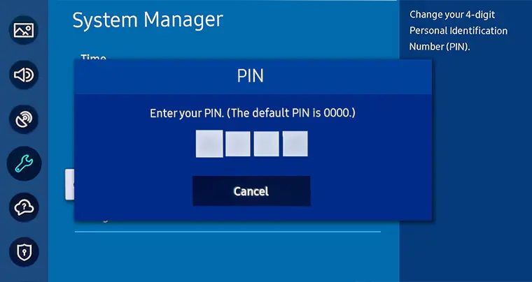 Change your Samsung TV PIN Code - Samsung Members