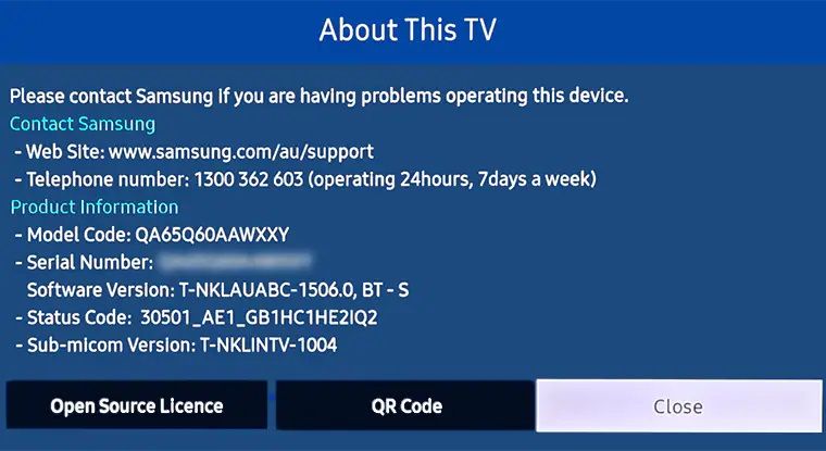 How to Find the Serial Number and Model Number of ... - Samsung Members