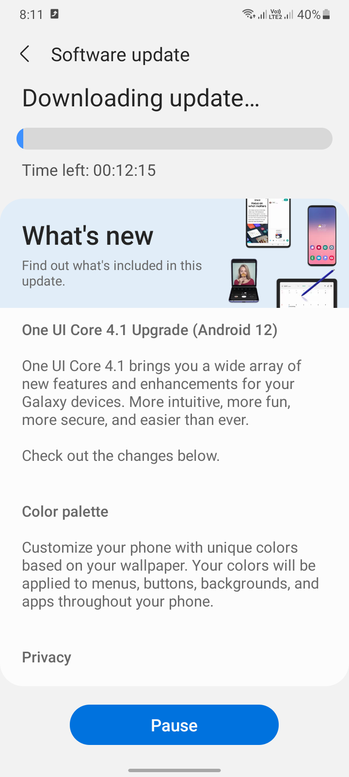 Samsung Galaxy A22 4G Android 12 update. - Samsung Members