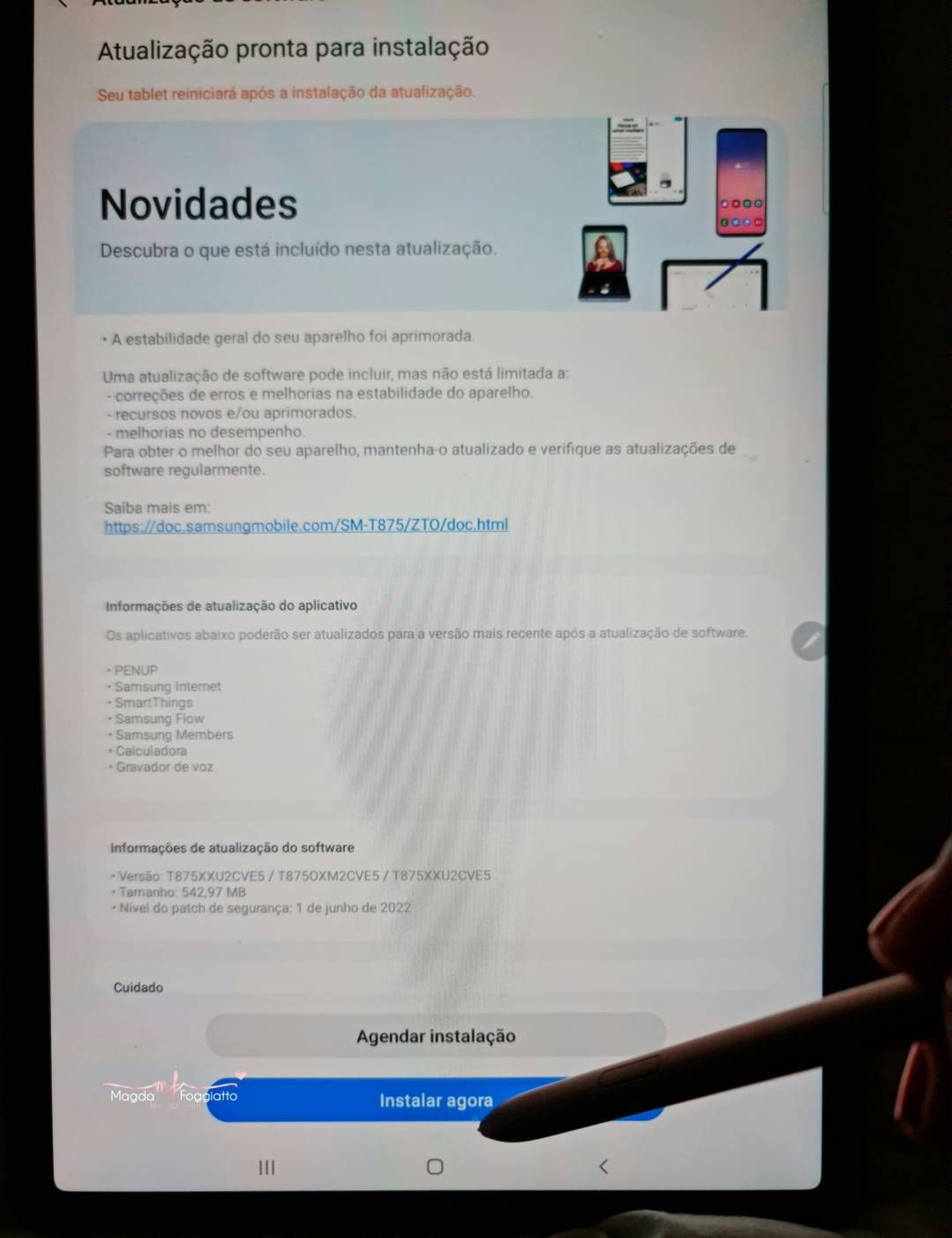 Patch Junho no Tab S7 - Samsung Members