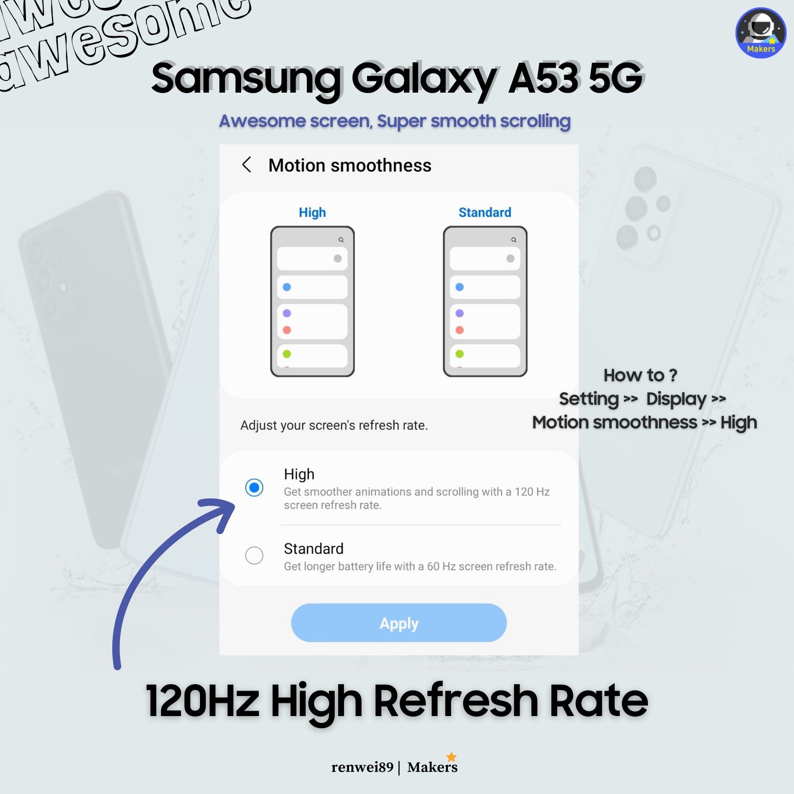 [Galaxy A53 5G] 120Hz Super AMOLED display - Samsung Members