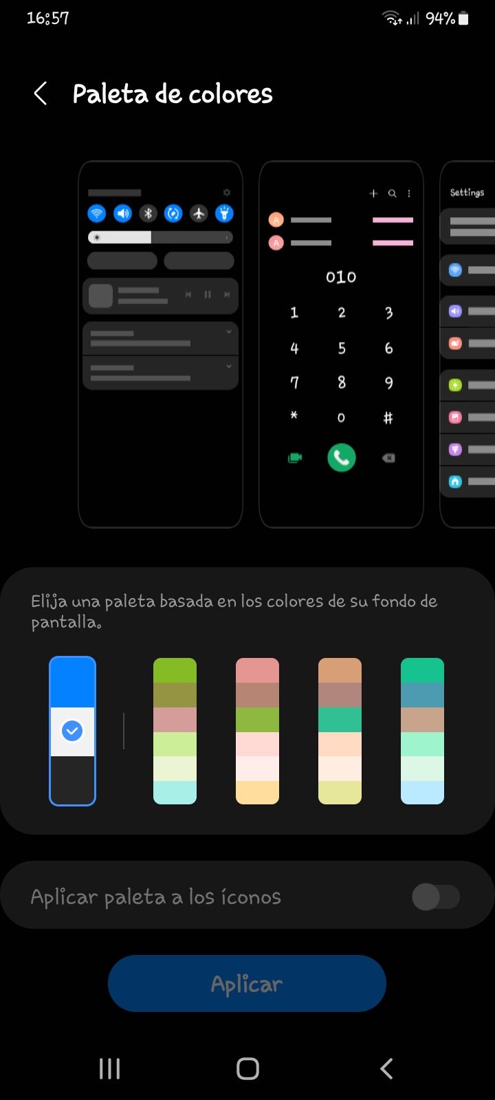Solucionado: Paleta de colores android 12 - Samsung Members