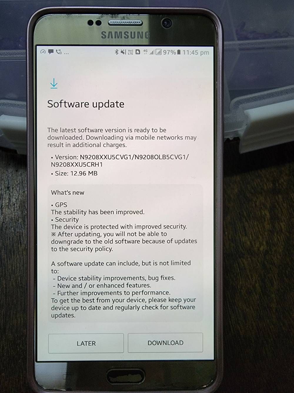 Galaxy Note 5 firmware update - Samsung Members