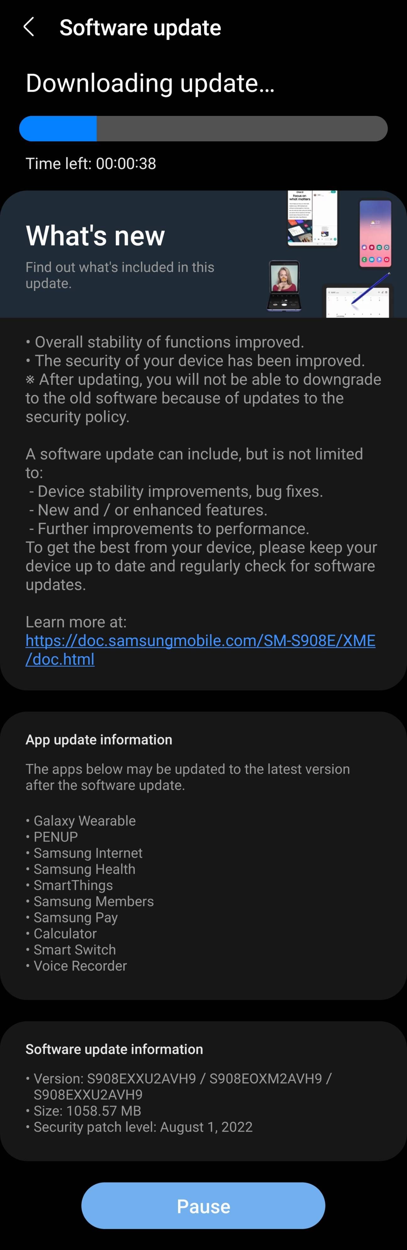 S22 series second August software update - Samsung Members