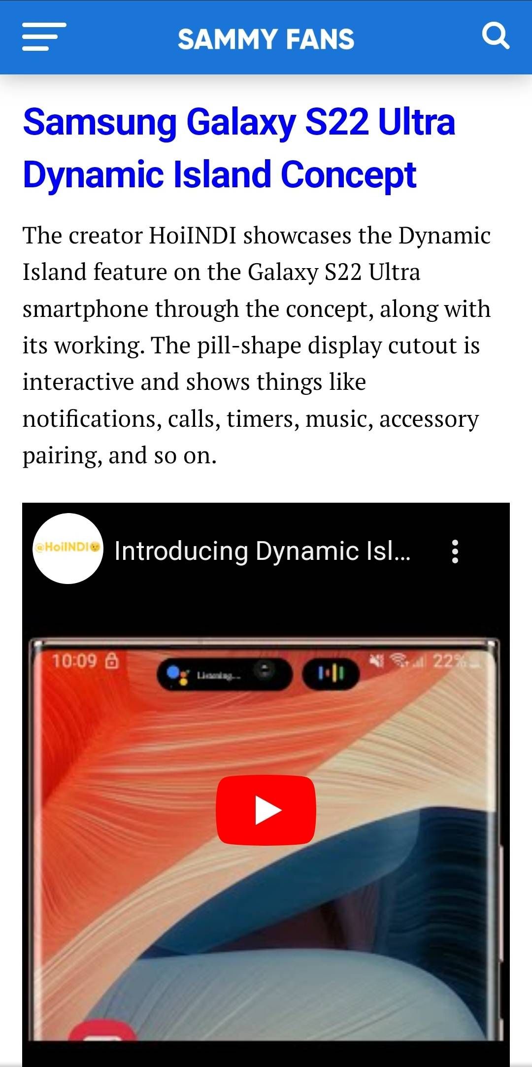 Dynamic Island S22 Ultra! - Samsung Members