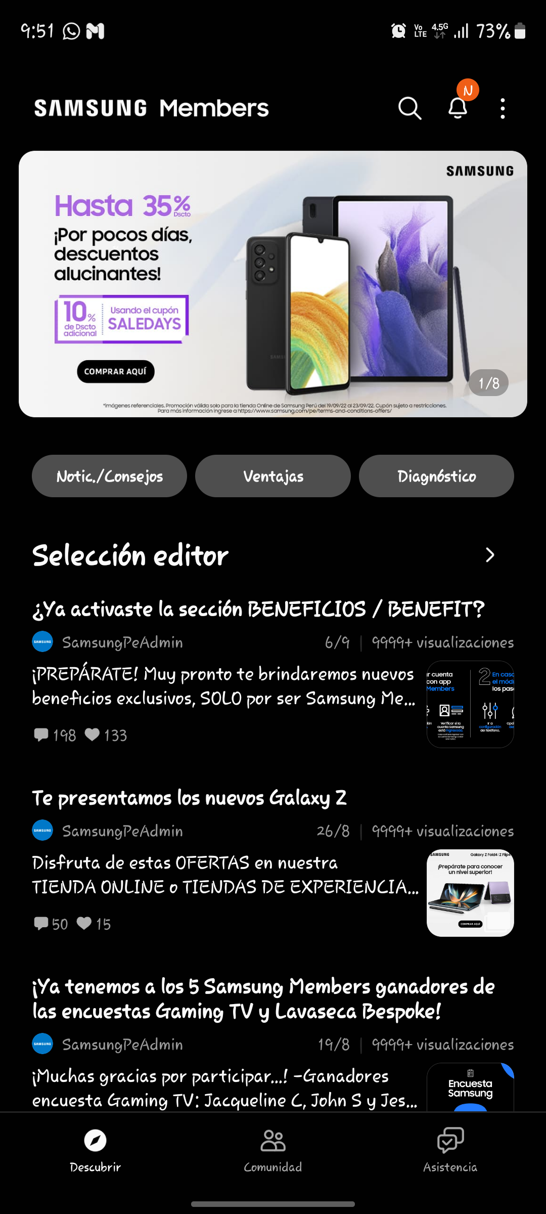 ¿Ya activaste la sección BENEFICIOS / BENEFIT? - Samsung Members