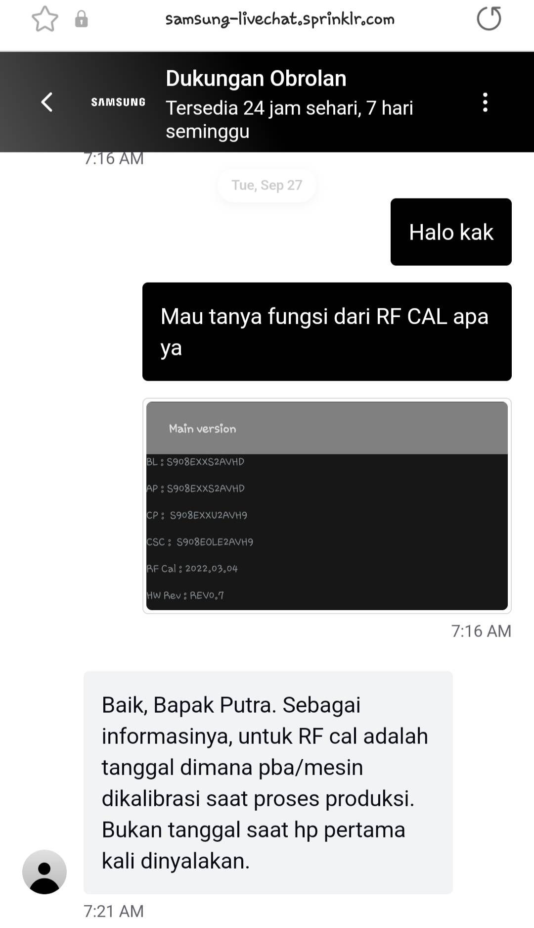 TENTANG RF CAL - Samsung Members