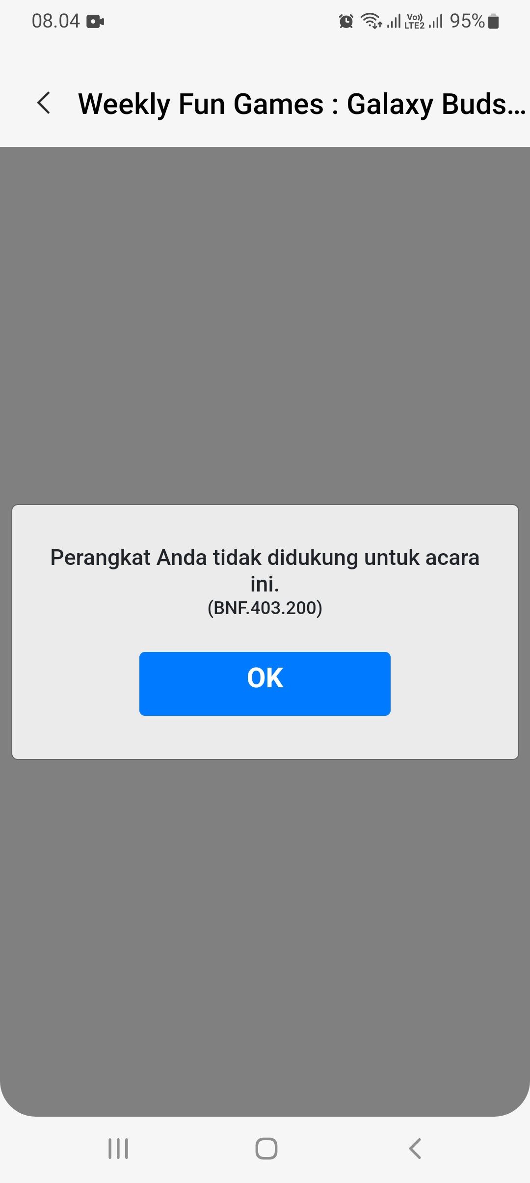 Tidak Bisa Ikut Event di Samsung Members - Samsung Members