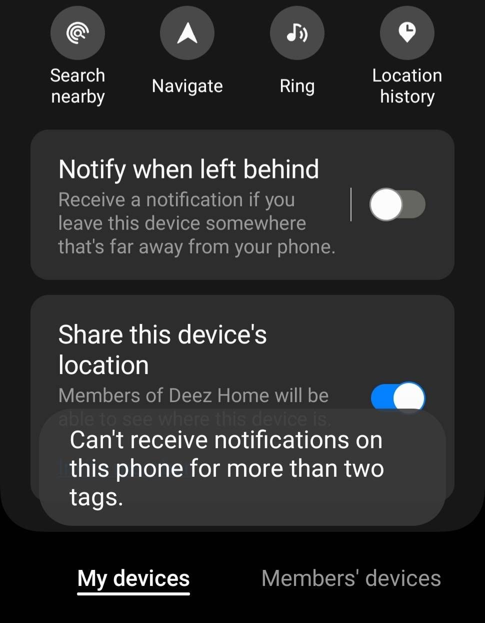 Smarttags notification when left behind - Samsung Members