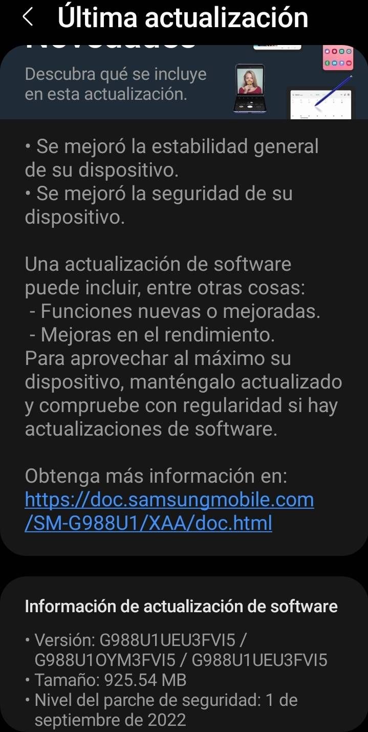 Parche mes Septiembre SM-G988U1 - Samsung Members