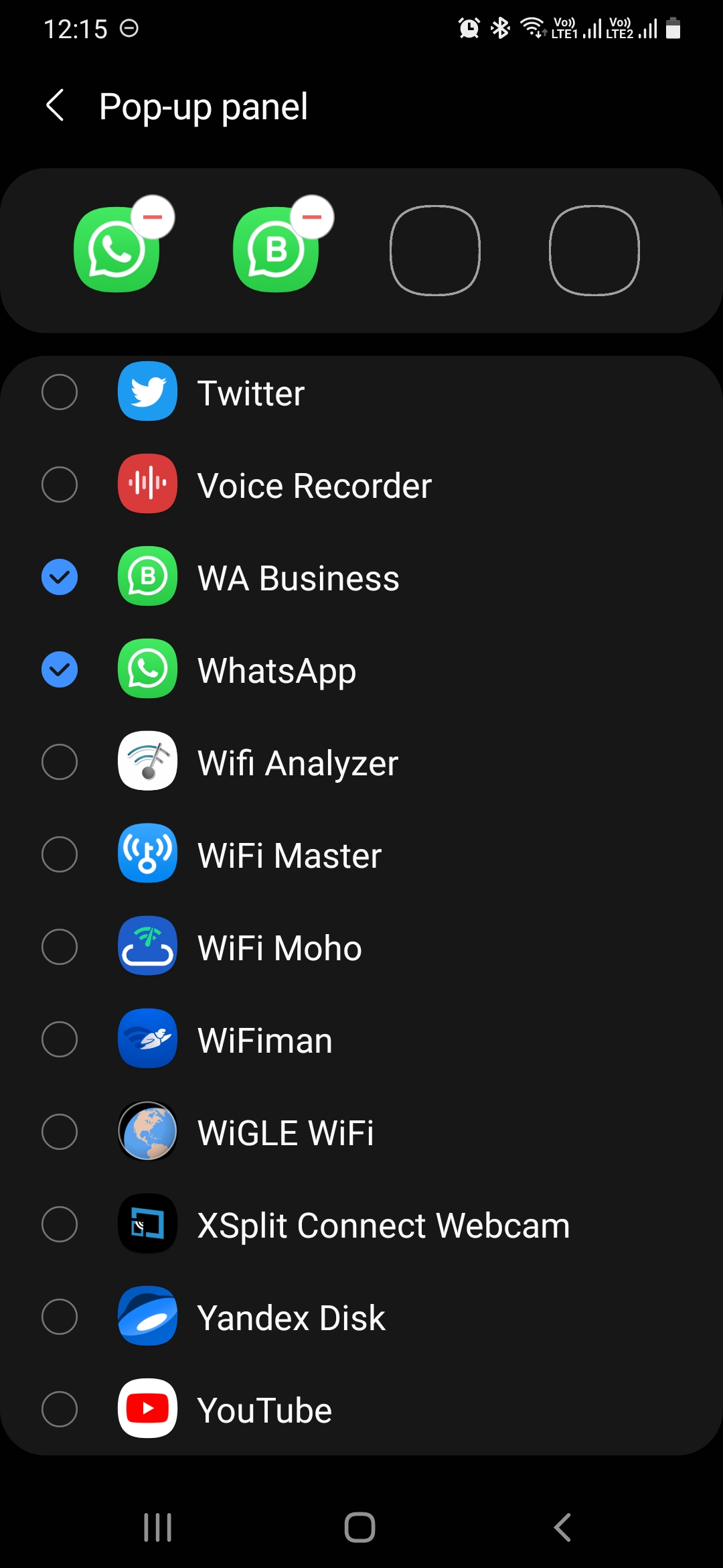 Panel pop up game launcher - Samsung Members